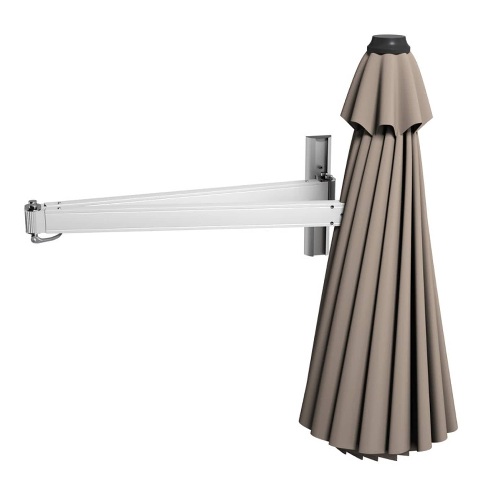 SUGIFT 8 ft Wall Mounted Patio Umbrella with Tilt Function 240G ...