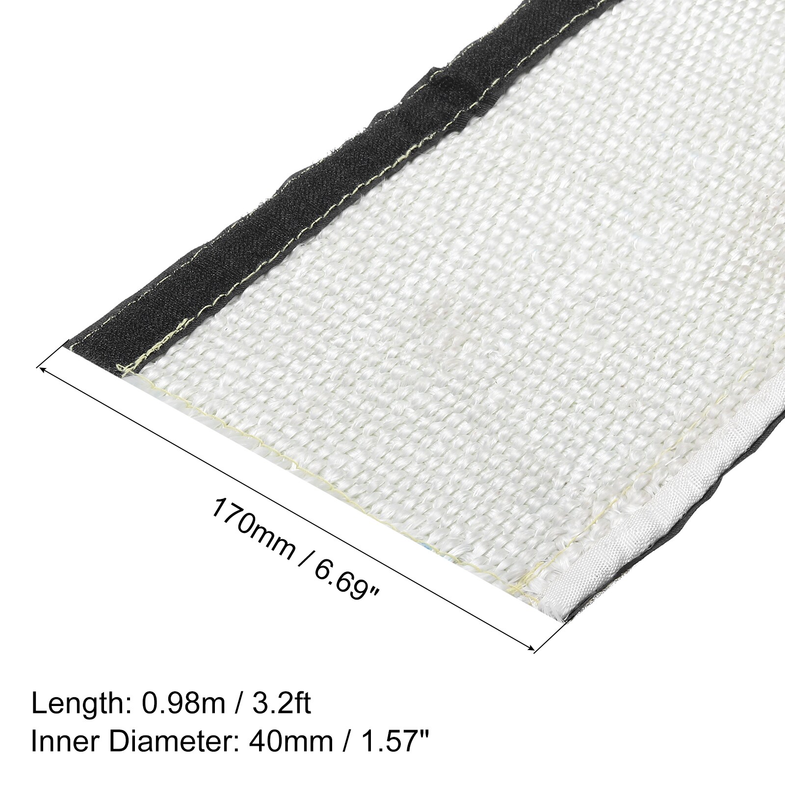 Unique Bargains 3mm Heat Shroud Aluminized Sleeving 1 1/2 Inch ID x 3 ...