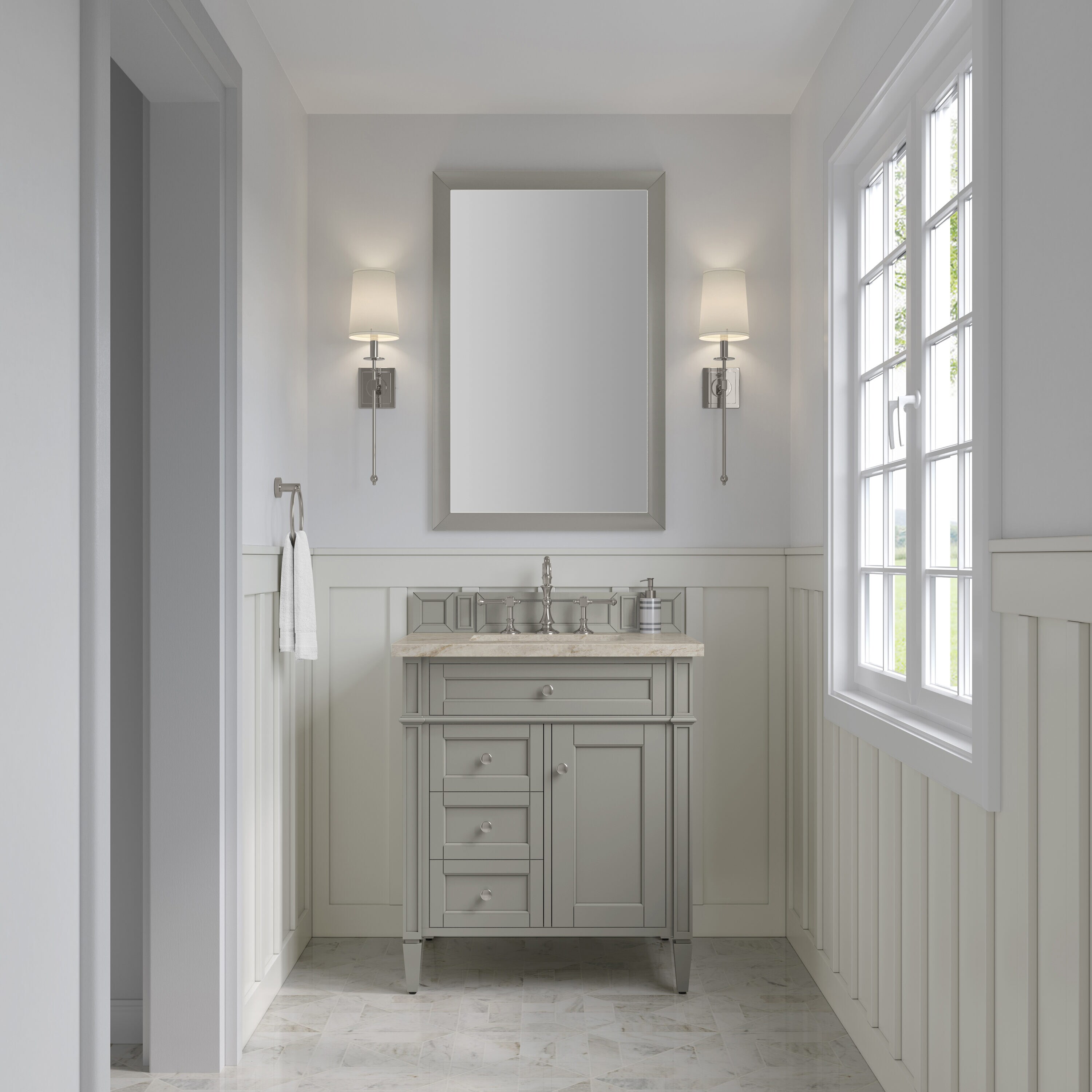James Martin Vanities Brittany 30-in Urban Gray Undermount Single Sink ...