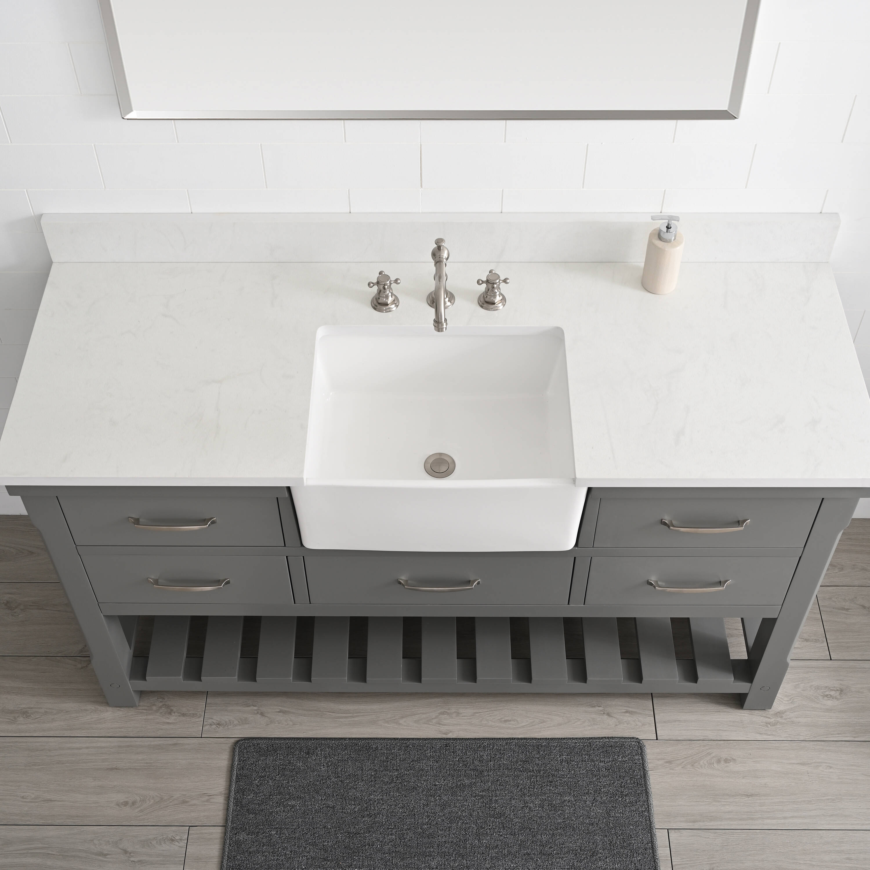 Sudio Design WESLEY 60-in Gray Undermount Single Sink Bathroom Vanity ...