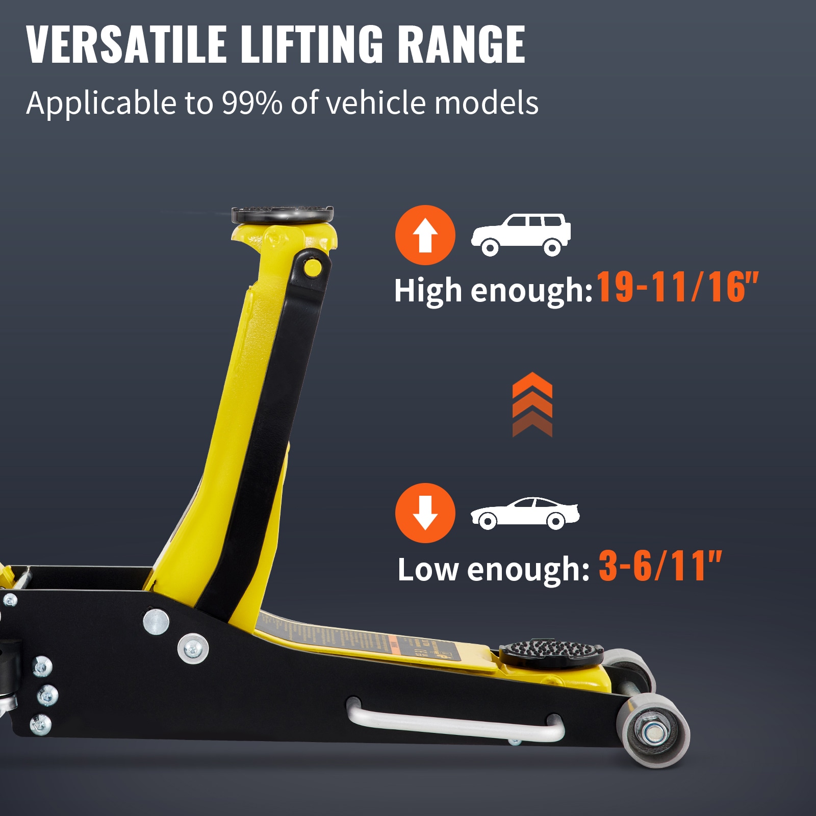 VEVOR Floor Jack 3 Ton Low Profile Floor Jack Aluminum and Steel Racing ...