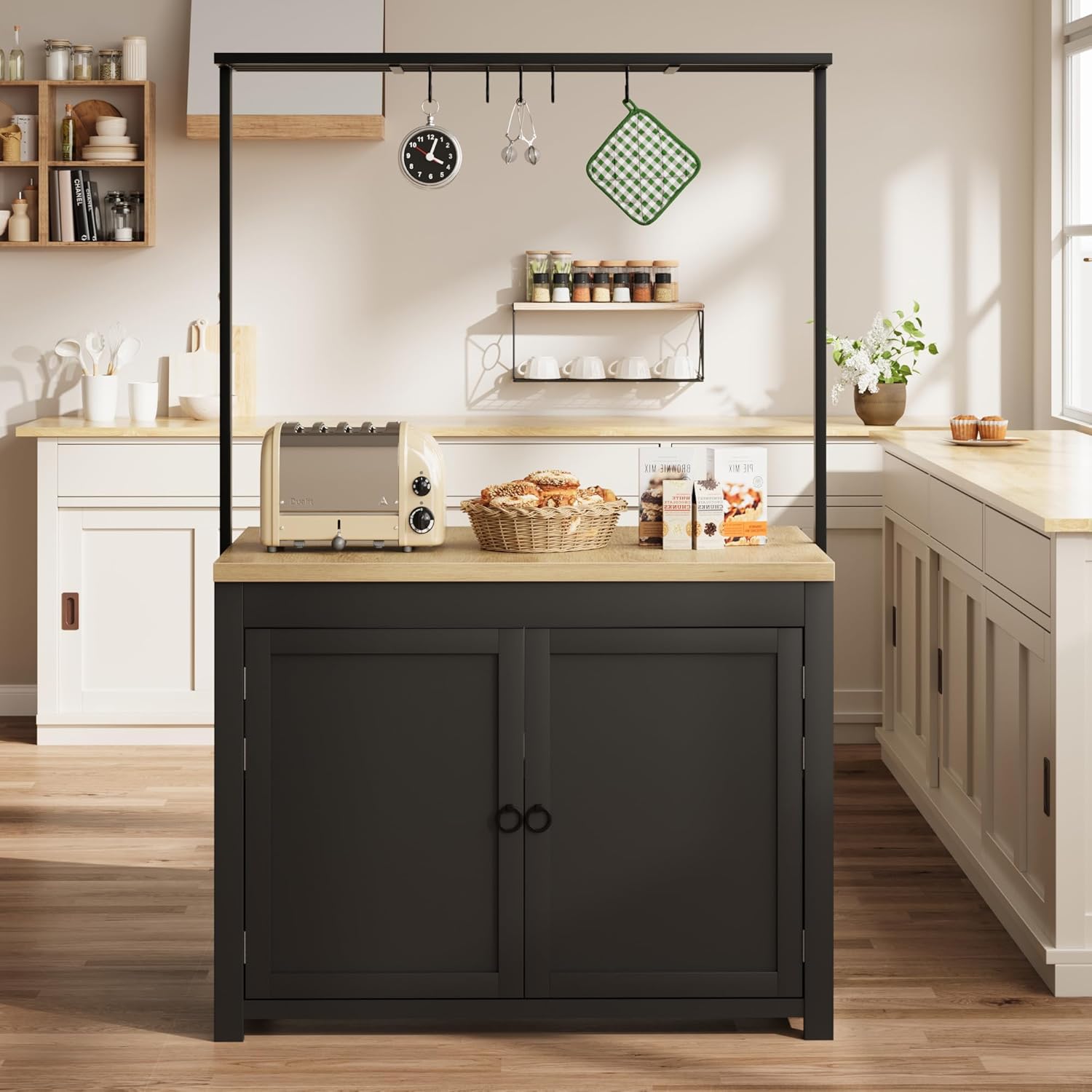 Garvee 42in Kitchen Island with Storage Multi-Functional Island Table ...