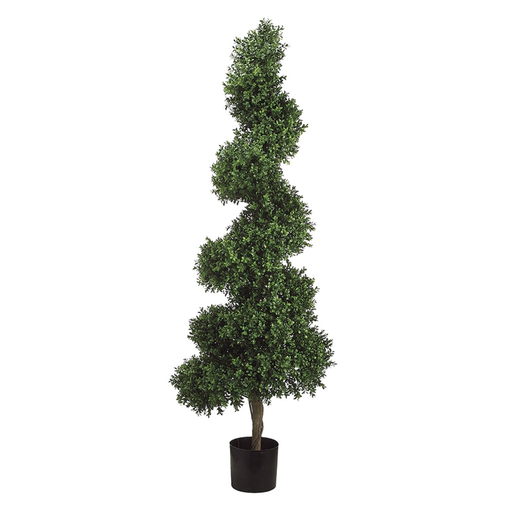 Allstate Floral 66-in Two Tone Green Indoor Floor Boxwood Artificial ...