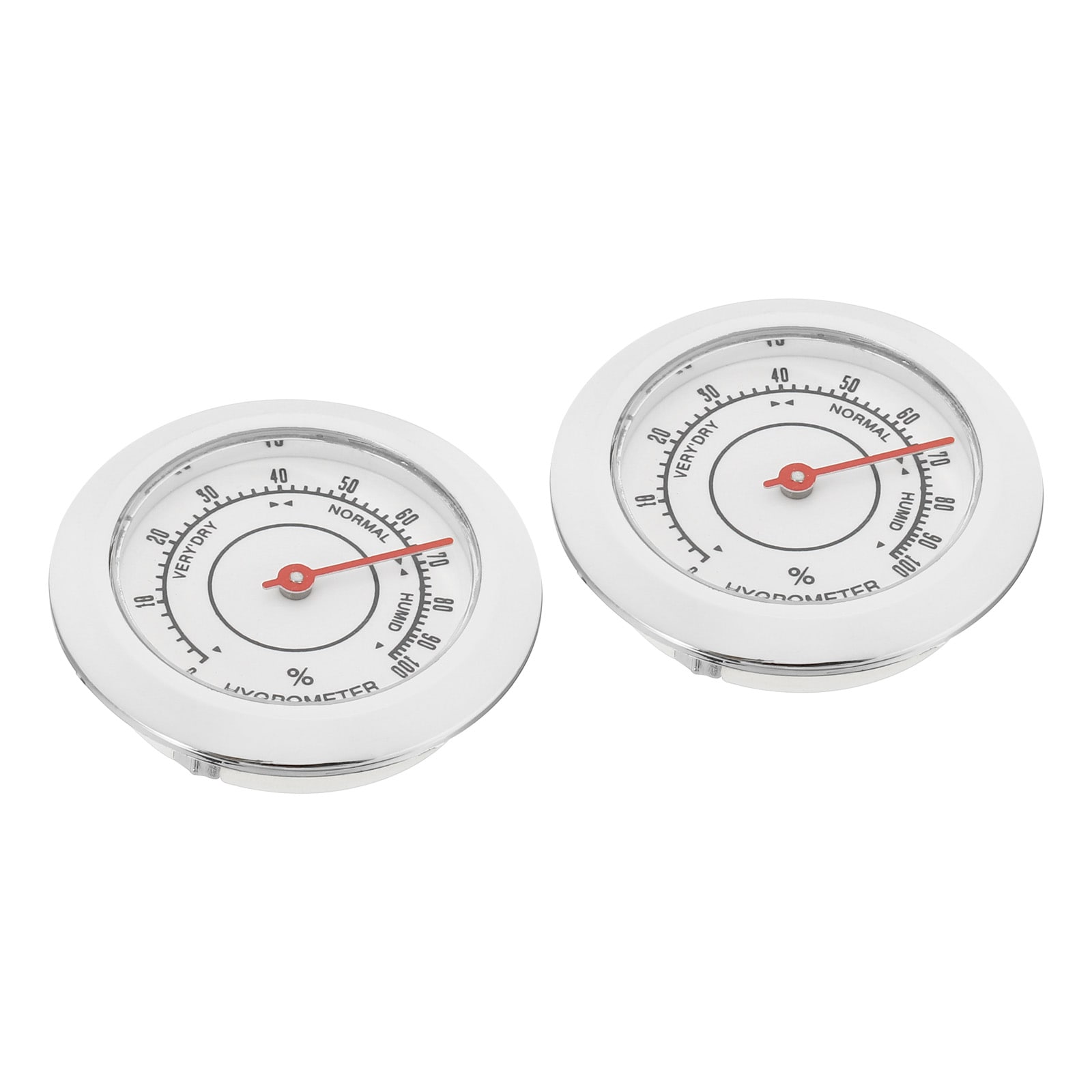 PATIKIL 2pcs 1.5-Inch Round Indoor Outdoor Hygrometer Mini Humidity ...