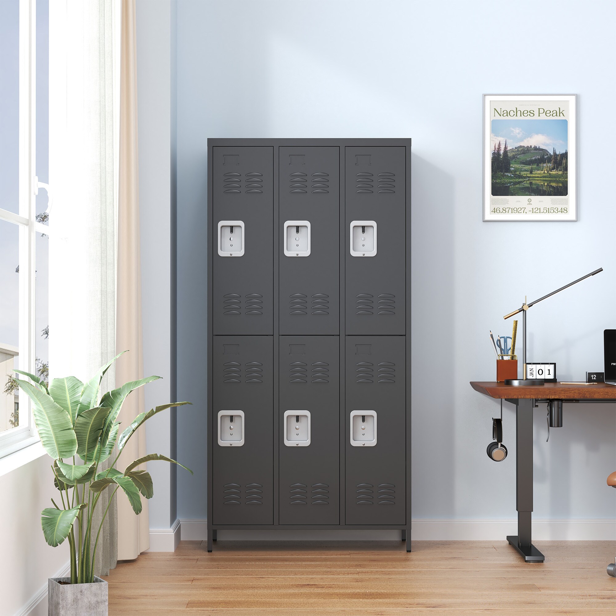 Tatayosi 6 Door 72H Metal Lockers With Lock for Employees Storage ...