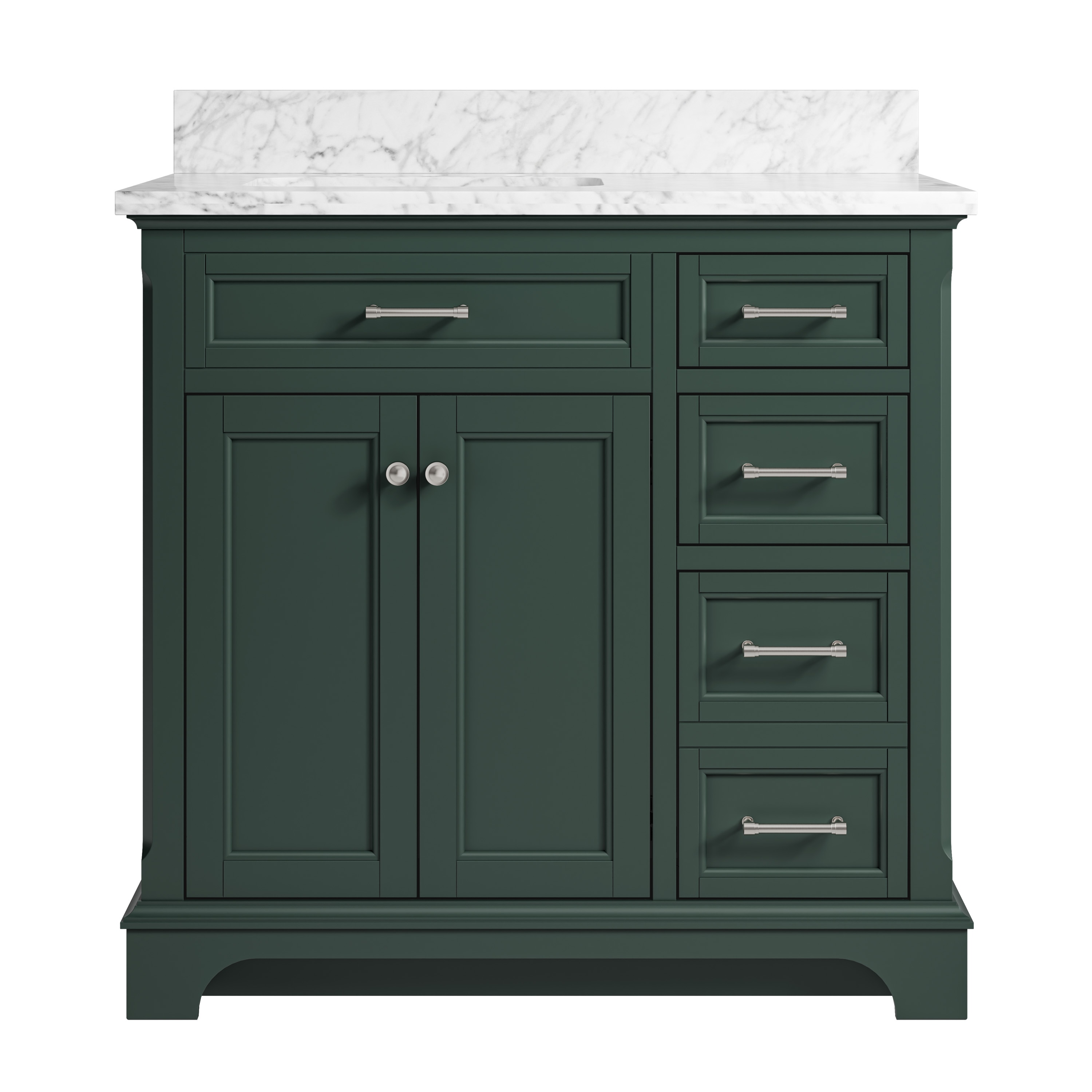 allen + roth Roveland 36-in Pine Undermount Single Sink Bathroom Vanity ...