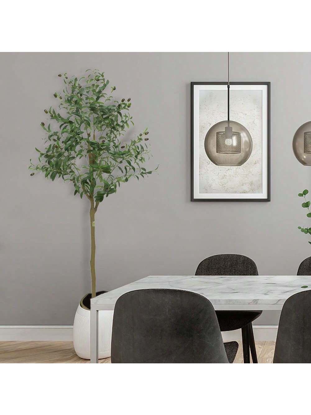 Der Rose 5FT Artificial Olive Tree Ornaments Fake Potted Olive Silk ...