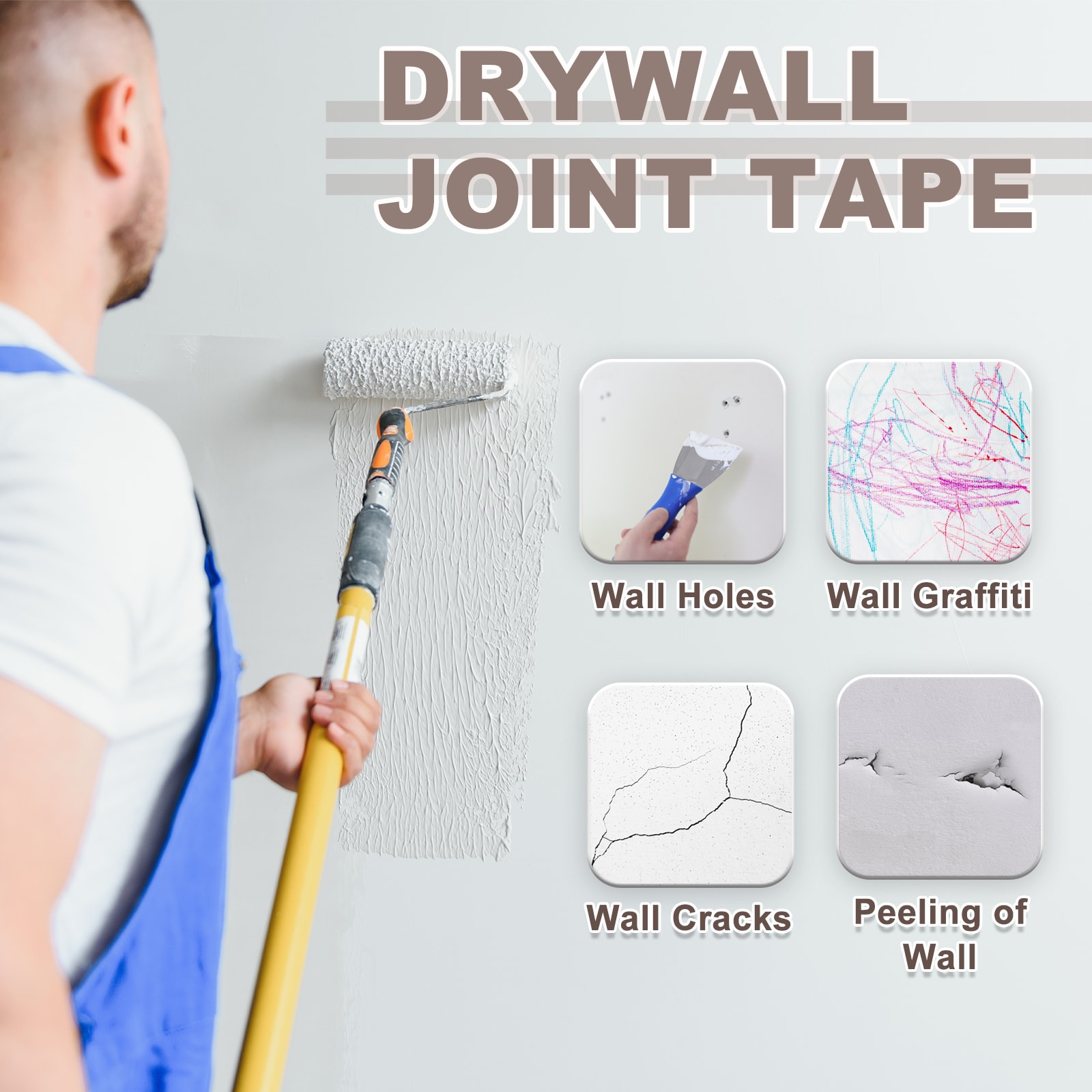 Unique Bargains 2pcs Drywall Repair Patch 6x6 Inch Self-Adhesive Aluminum Metal Plaster Wall ...