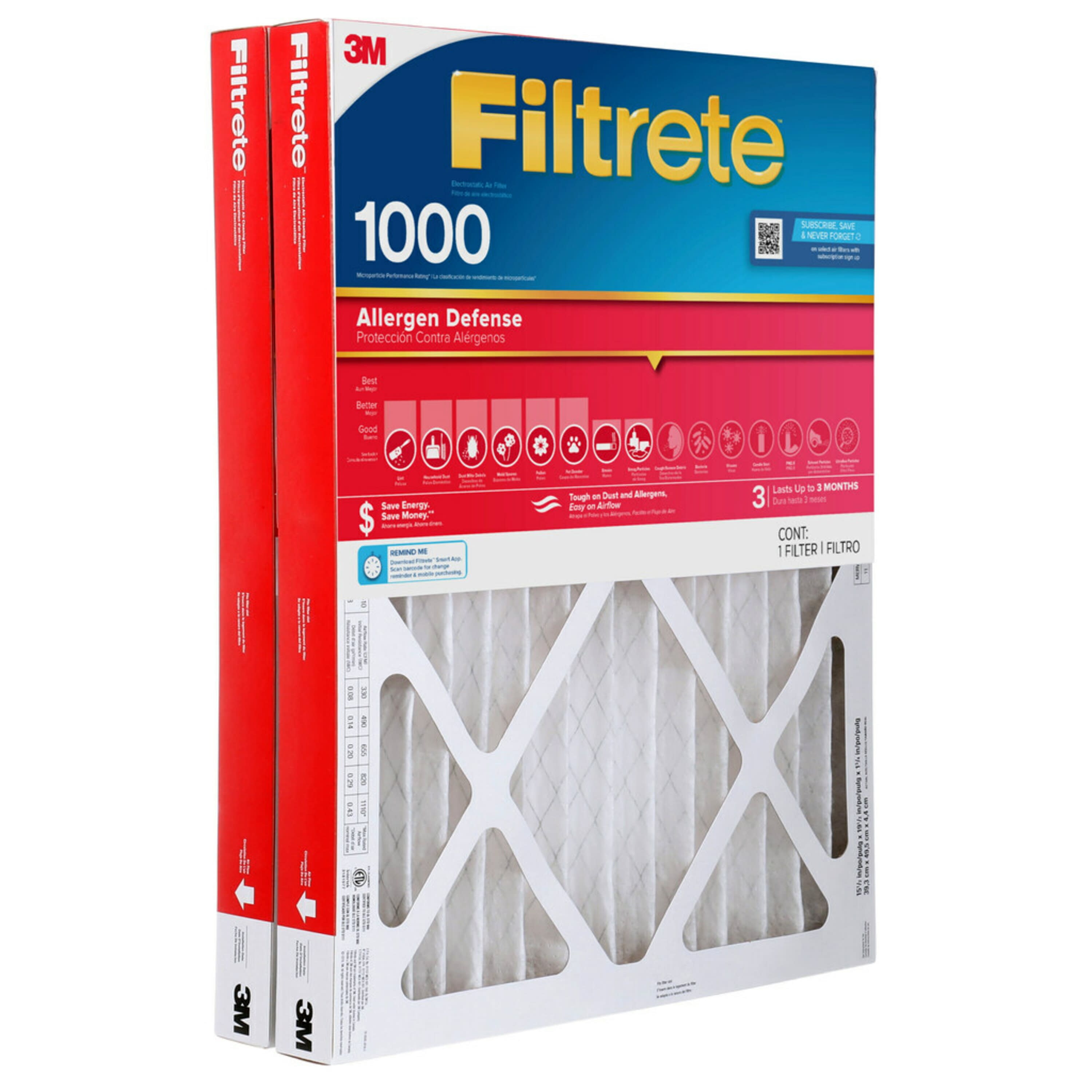 16 x 20 x 2 1000 MPR Allergen Defense Air Filters & Accessories at ...