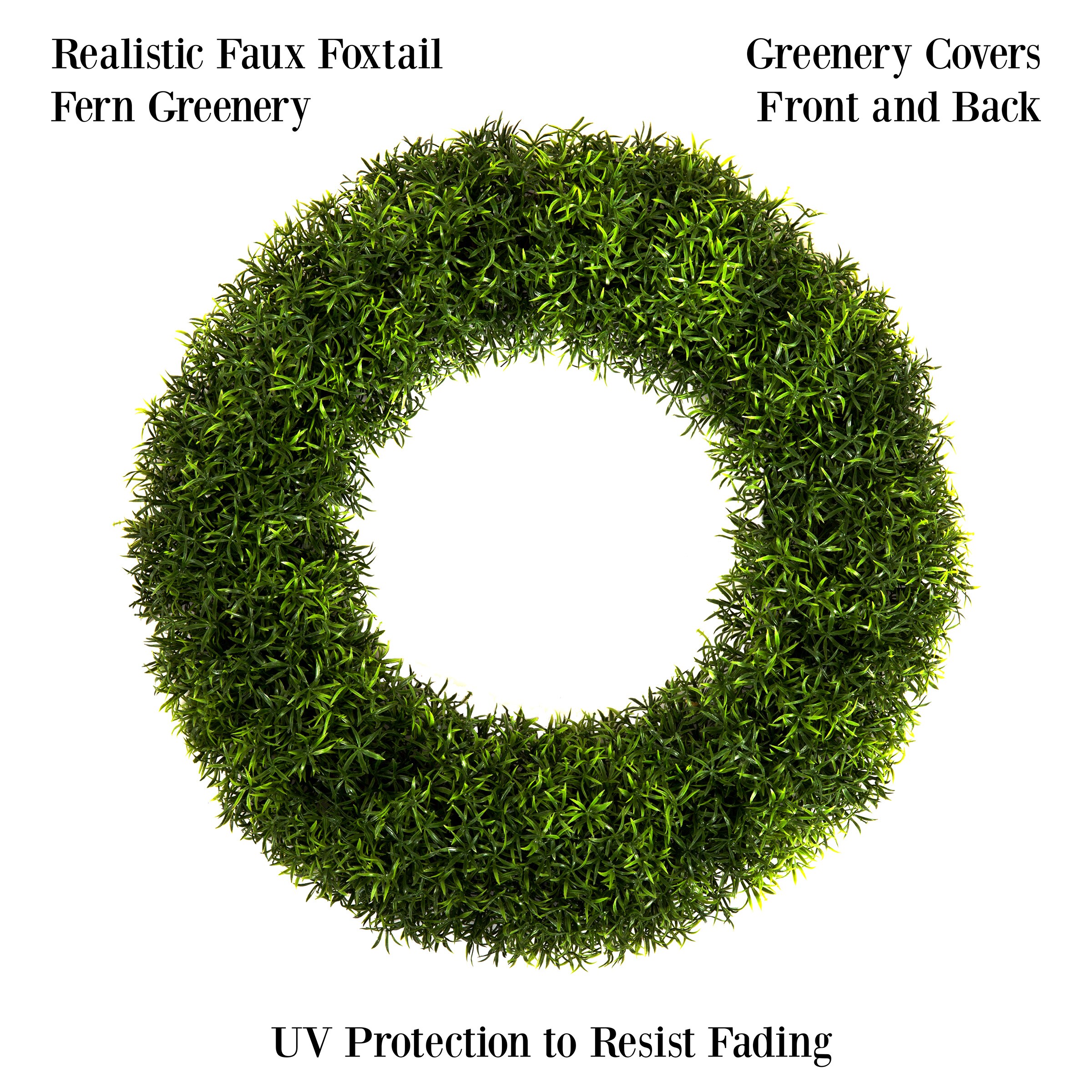 Pure Garden 20-Inch Indoor or Outdoor UV Resistant Artificial Foxtail ...