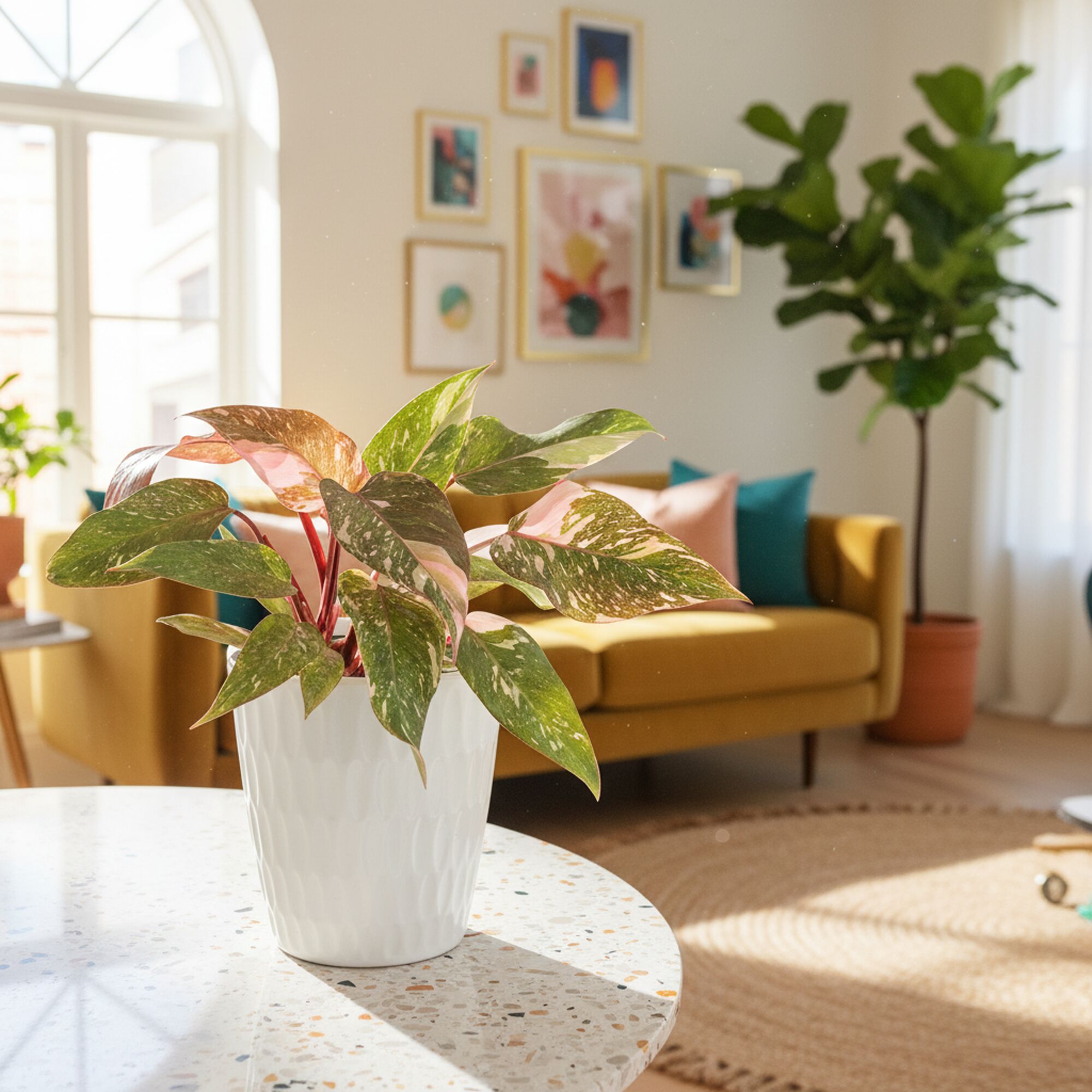 Costa Farms Philodendron Pink Princess Marble House plant in 1.4 Quart ...