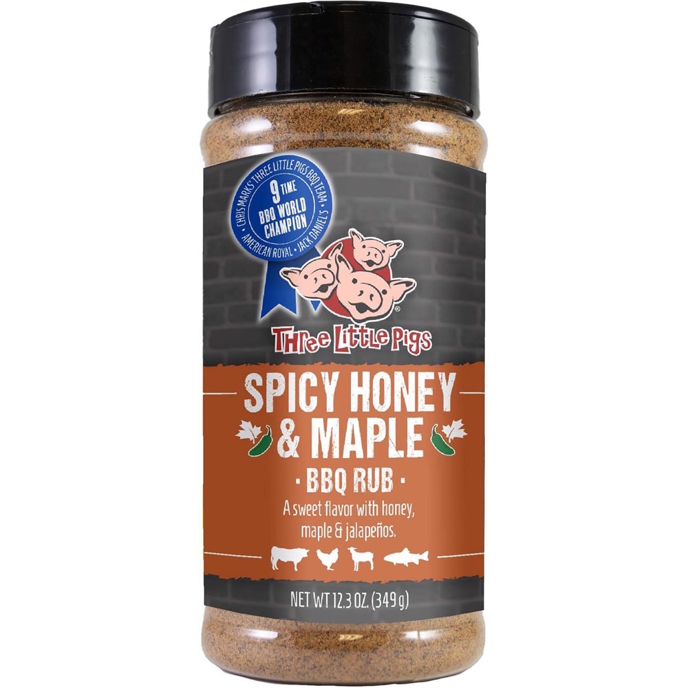 Three Little Pigs Pigs Spicy Honey and Maple Bar-B-Q Rub and Seasoning ...