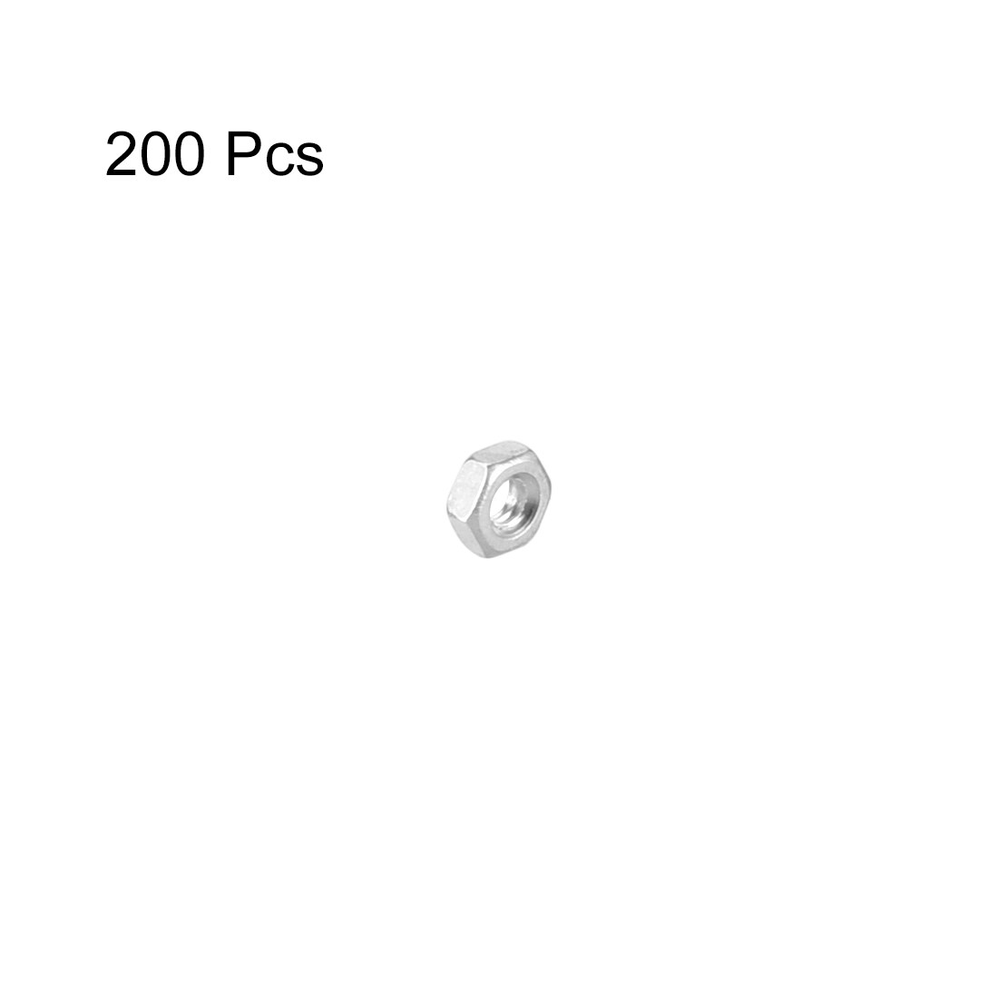 Unique Bargains 200pcs Hex Nuts M2 x 0.4mm Metric Coarse Thread Hexagon ...