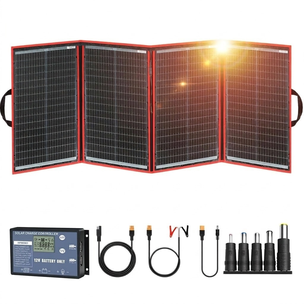 Misopily 200W Portable Foldable Solar Panel Kit Separate Controller ...