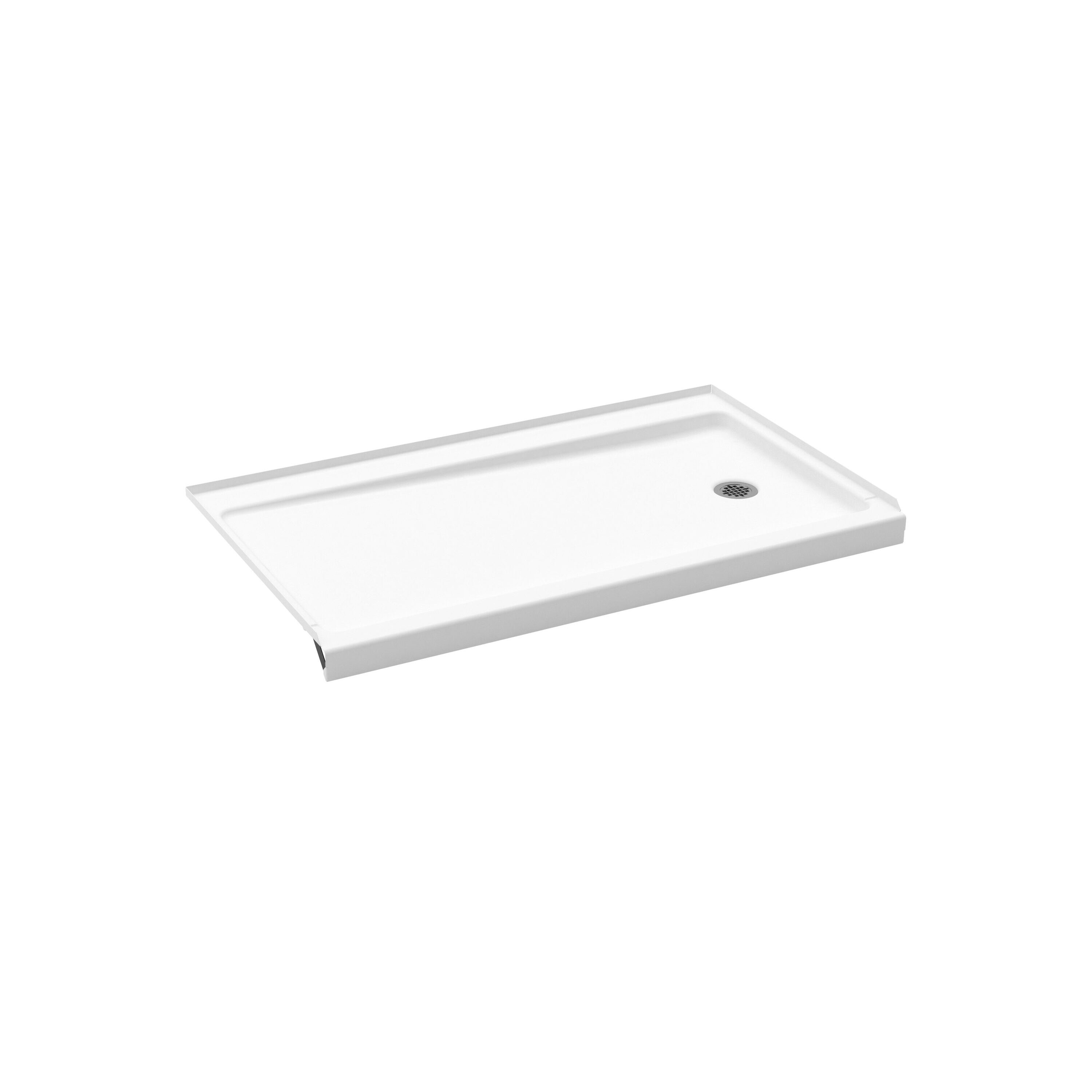 Bootz ShowerCast 34-in W x 60-in L Right White Rectangle Shower Pan ...