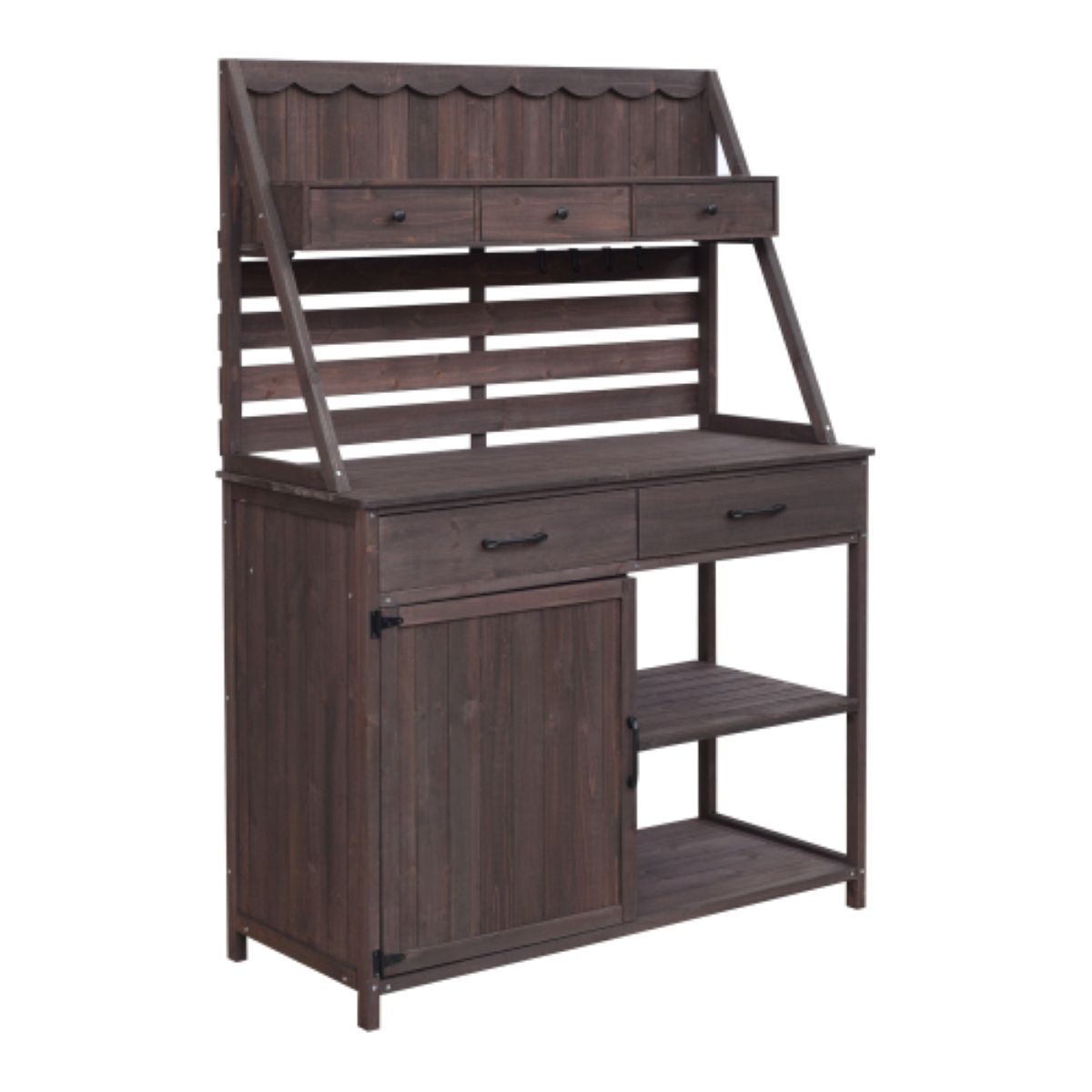 Christopher Knight Home Haven Outdoor Fir Wood Garden Workstation ...