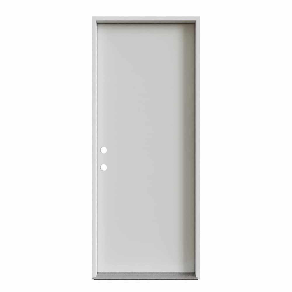 Masonite Utility Steel 32-in x 80-in x 4-9/16-in Steel Right-hand ...