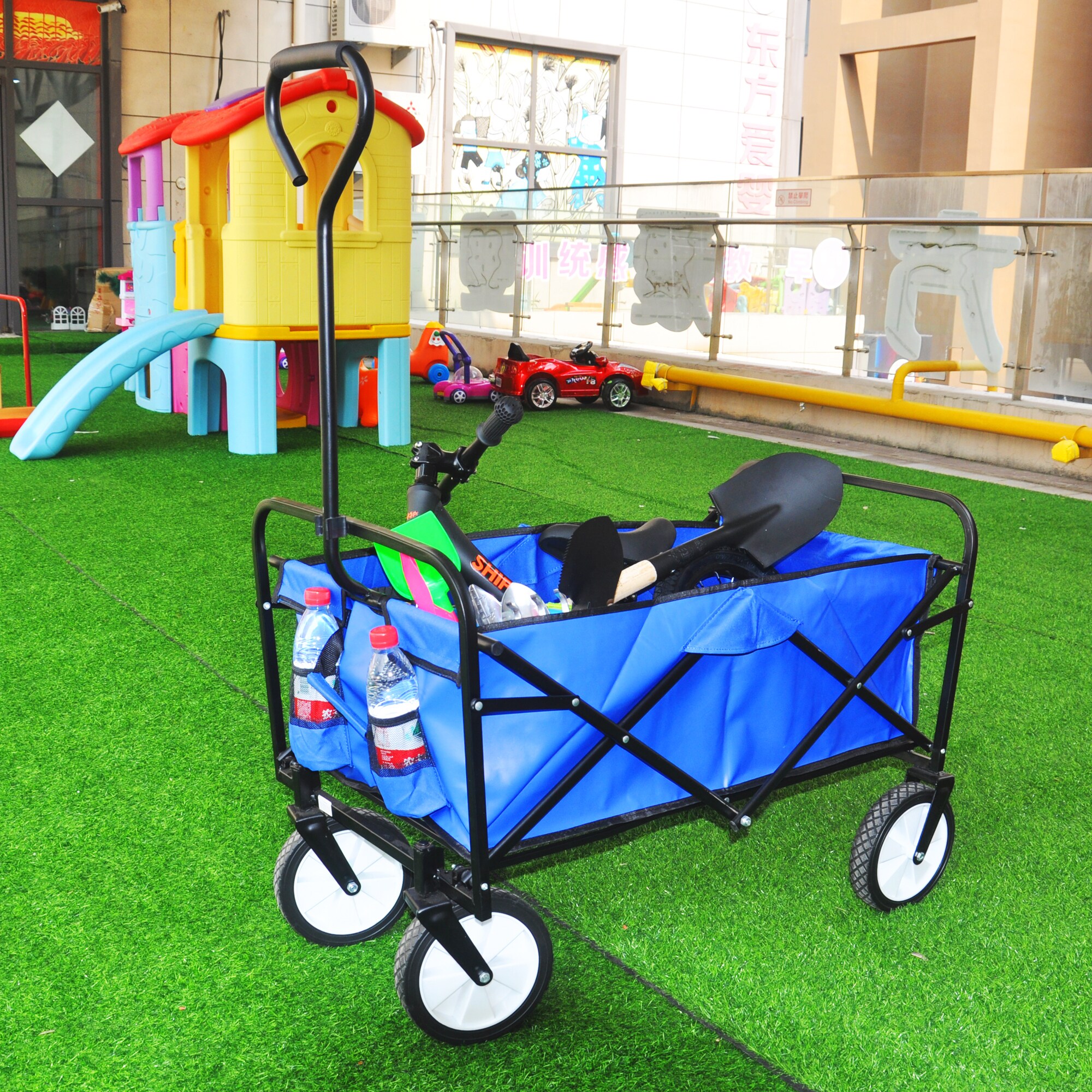 AHIOU HOME Carolyn 3.1-cu ft Steel Folding Yard Cart ZAAHG AHIOU HOME Carolyn 3.1-cu ft Steel Folding Yard Cart ZAAHG