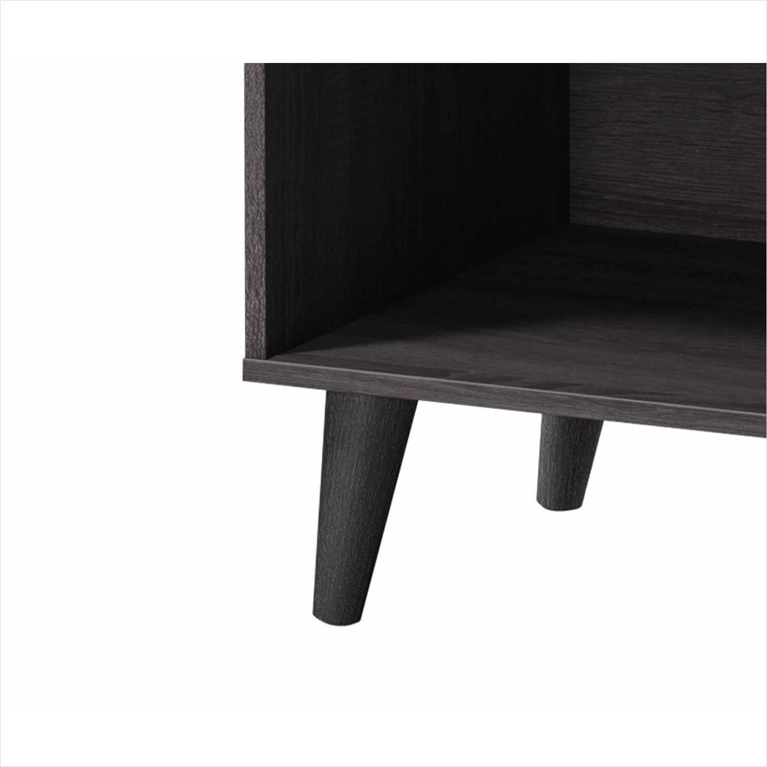 SunJet 47.3-Inch Mid-Century Modern Wood TV Stand Cool Gray and White ...