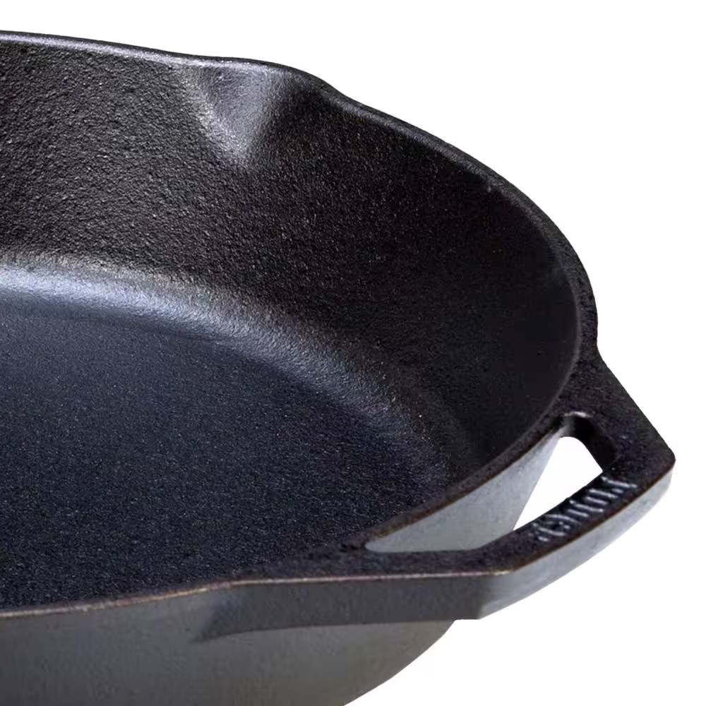Slickblue 12-inch Cast Iron Frying Pan Skillet Black Round Cookware ...