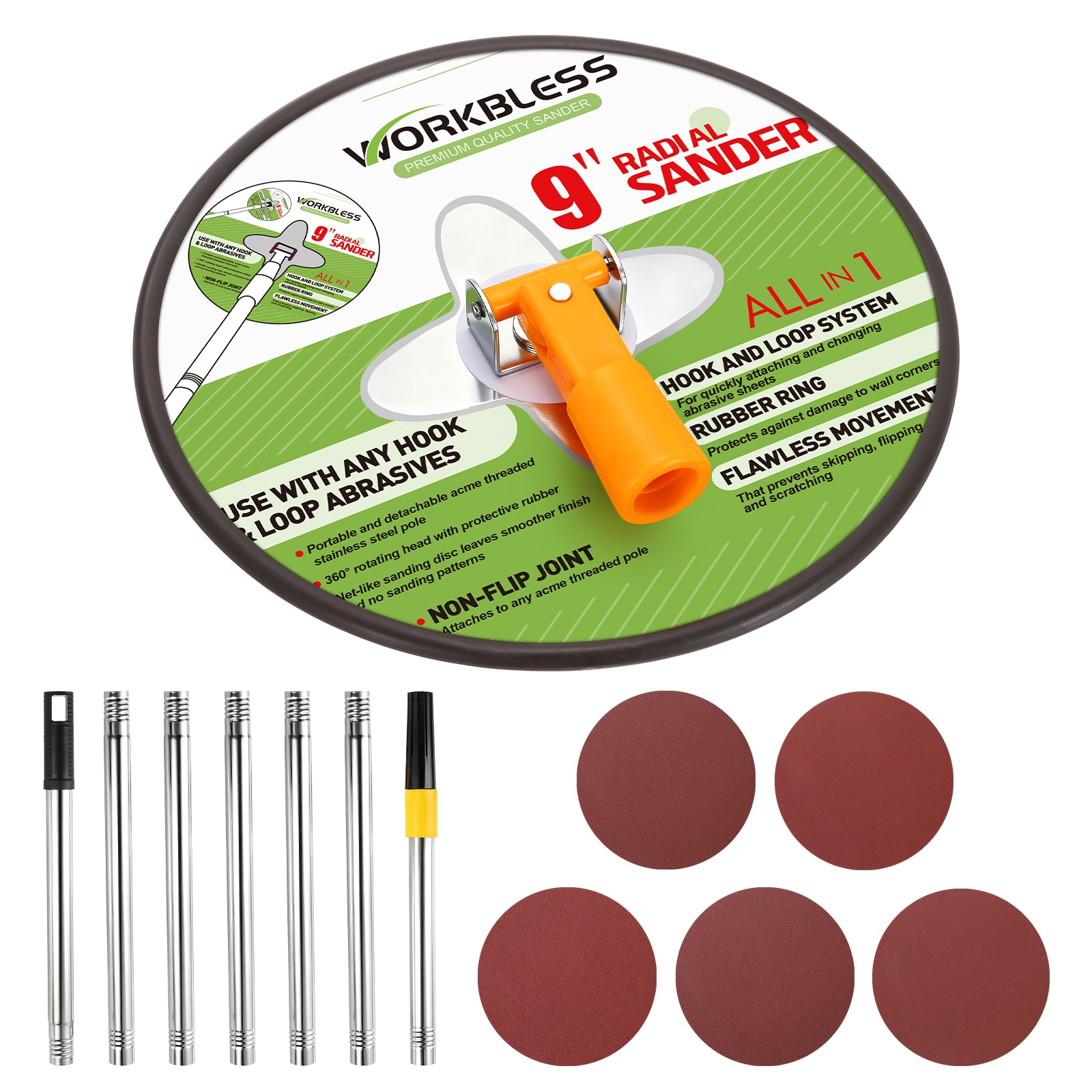 Unique Bargains Pole Sander for Drywall 79 Inch Manual Hand Drywall ...