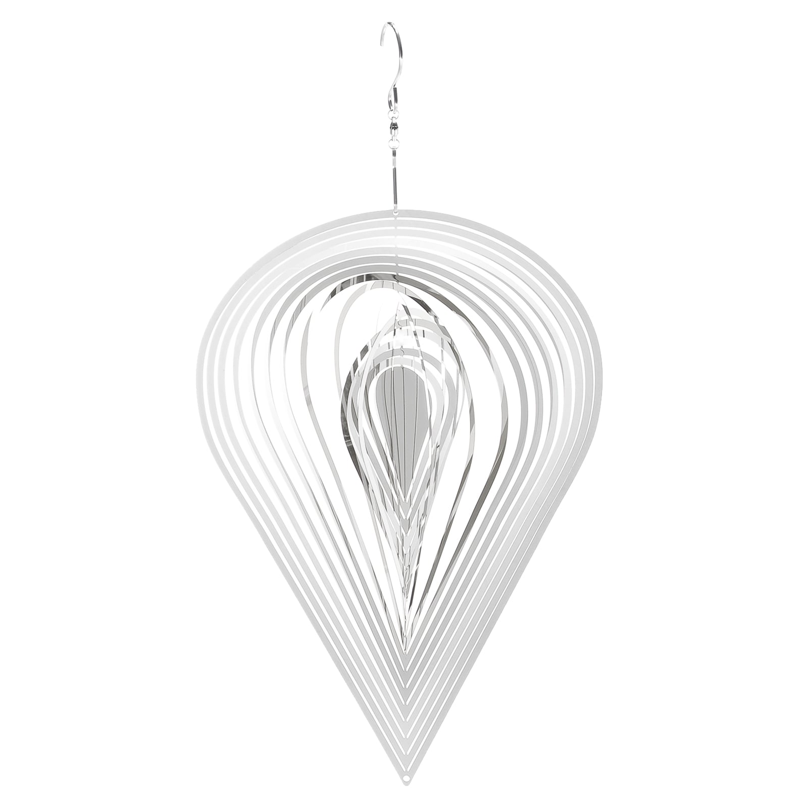 Harfington Wind Spinner Pear-Shape 7.87x14.96 Inch Stainless Steel ...