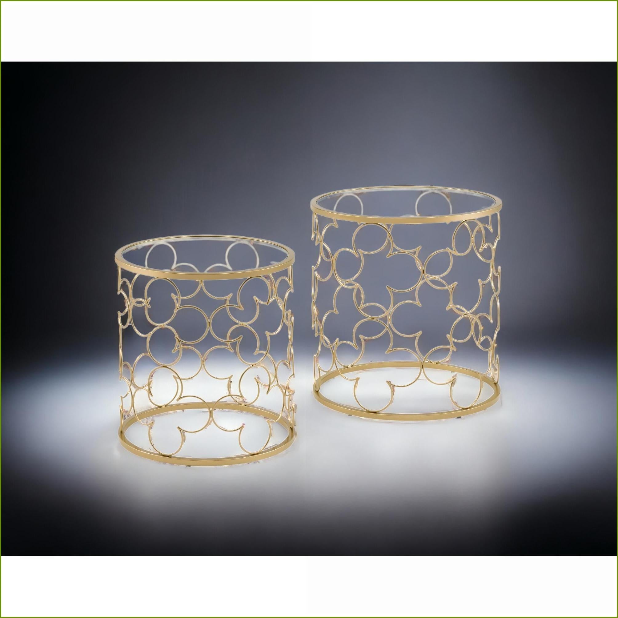 Watnature Nesting Coffee Table Set with Clear Tempered Glass Top amp ...