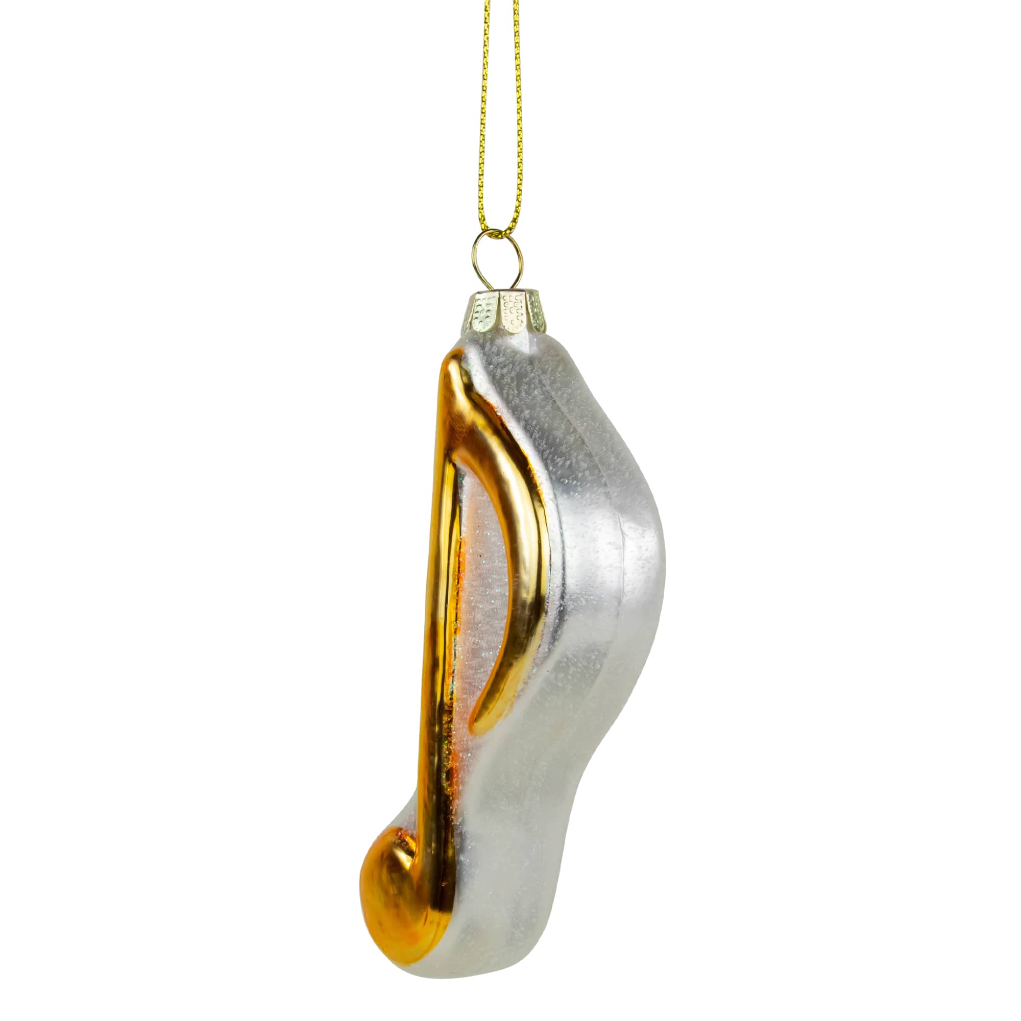 Northlight 3.75 inch Metallic Gold Glittered Eighth Music Note Glass ...