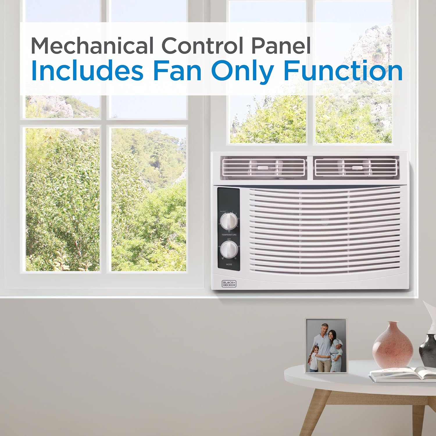 BLACK+DECKER Window Air Conditioner 5000 BTU - AC Window Unit Cools Up ...