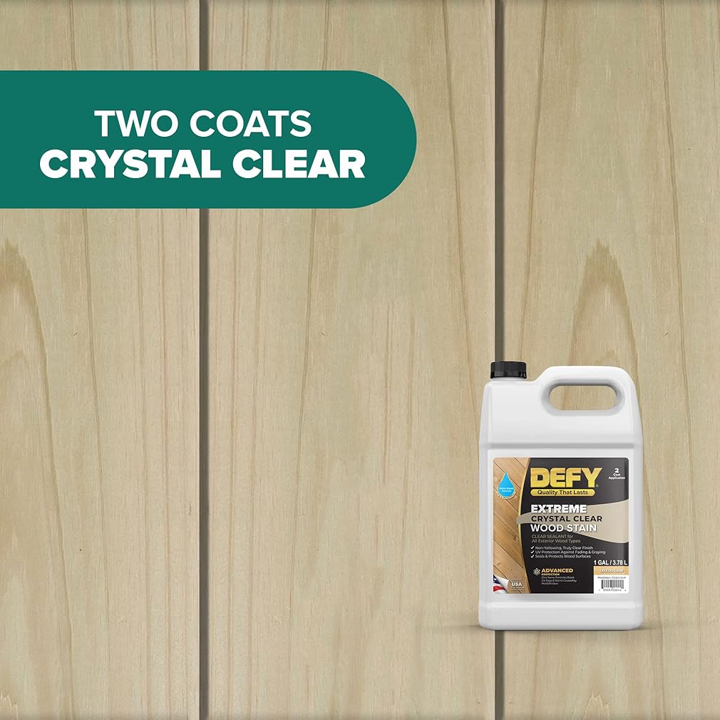DEFY Extreme Crystal Clear Outdoor Wood Stain and Sealer – 1 Gallon ...