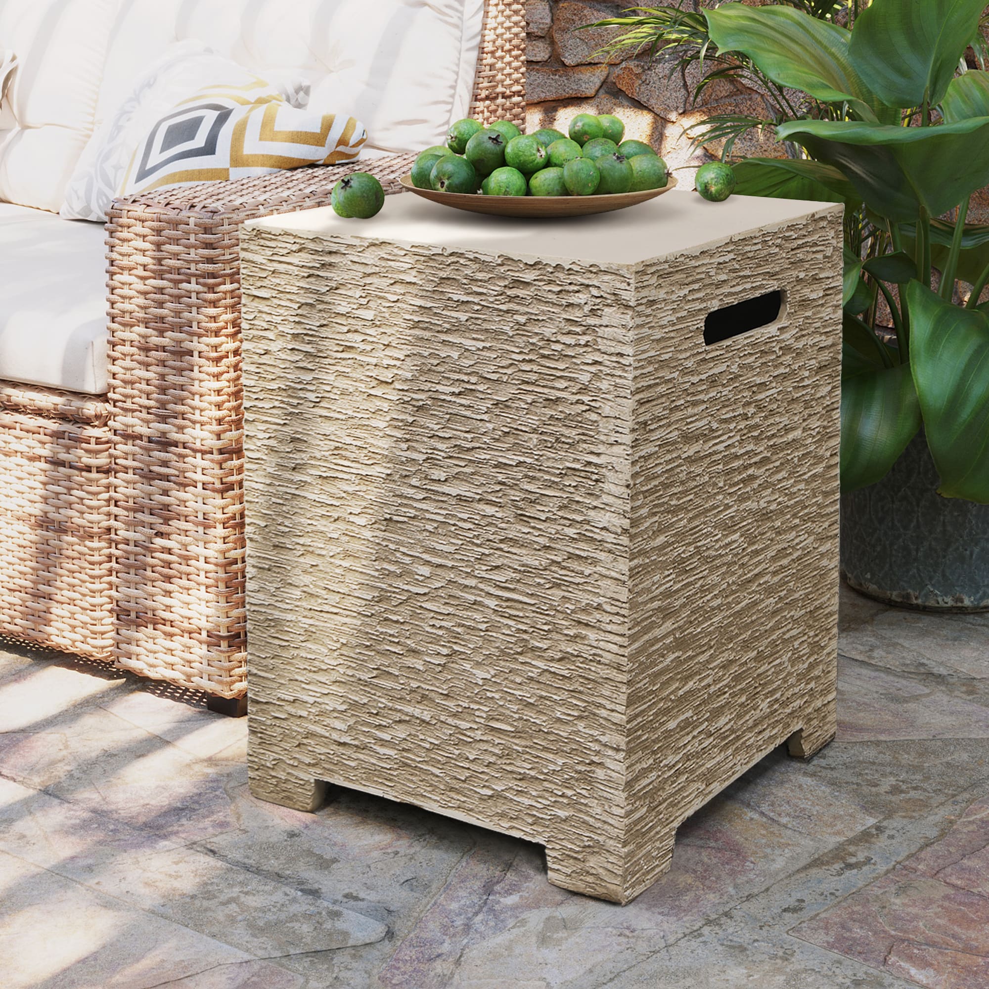 UPHA 16'' Square Magnesium Oxide Propane Tank Cover Square Outdoor End ...