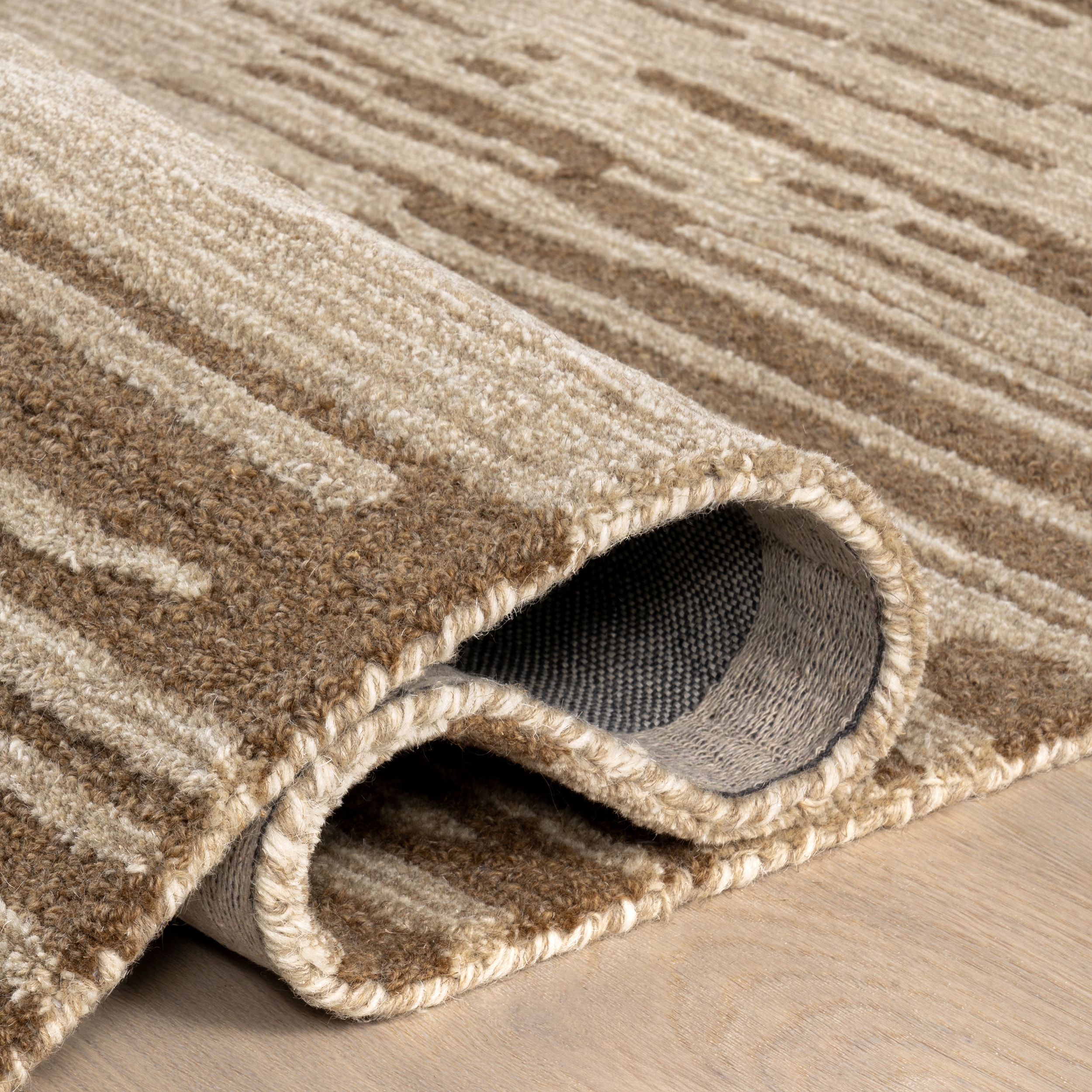 nuLOOM Barun Wool 4ft. x 6ft. Beige Area Rug in the Rugs department at ...
