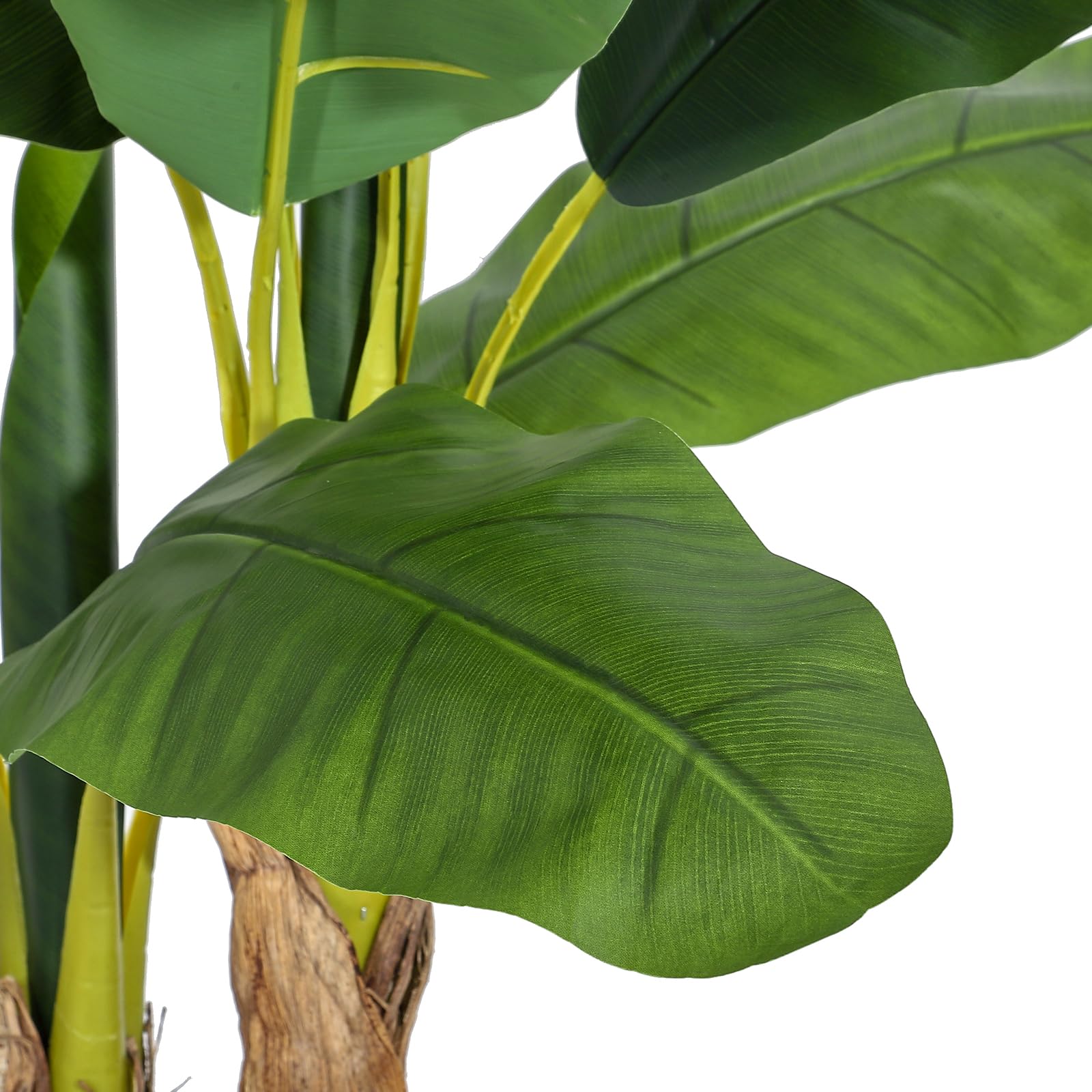 GarveeLife Artificial Banana Tree Fake Banana Leaf Plants with Grey ...