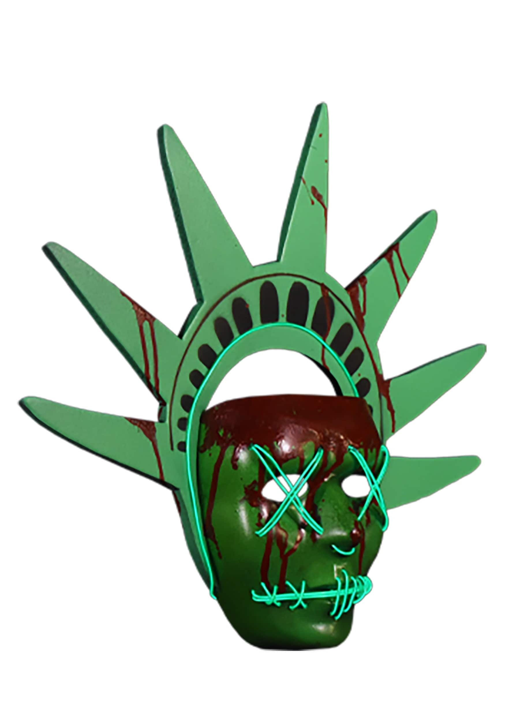 Trick or Treat Studios Lady Liberty The Purge Light Up Mask Adult ...