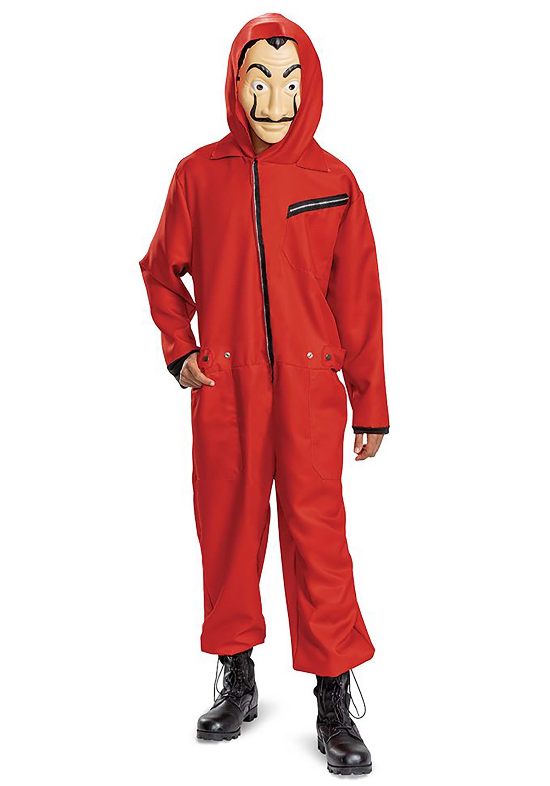 Disguise Money Heist Adult Jumpsuit and Mask Costume Large/X-Large in ...