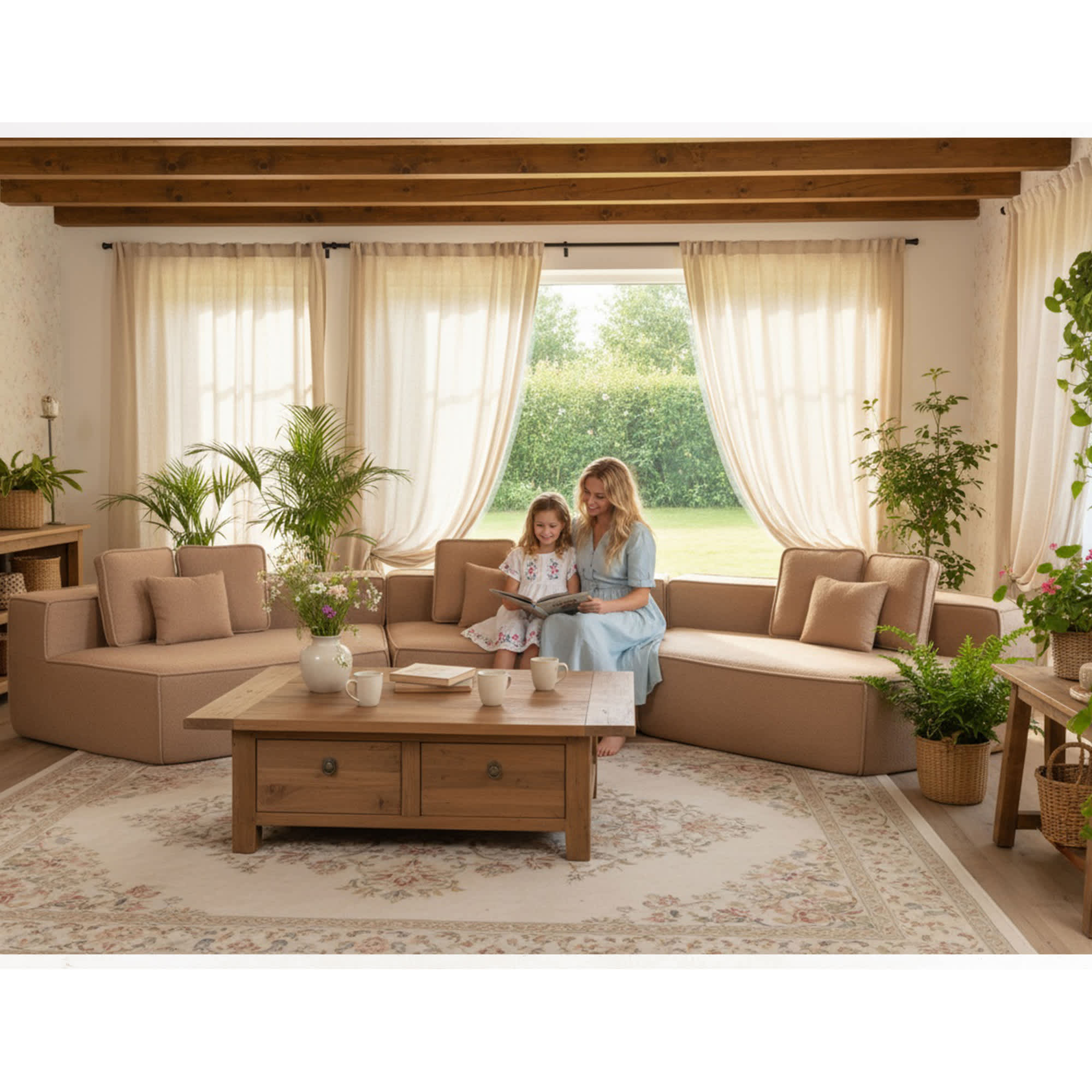 CIPACHO Brown 181 Inch Extra Large Teddy Sherpa Modular Sofa 9 Soft ...