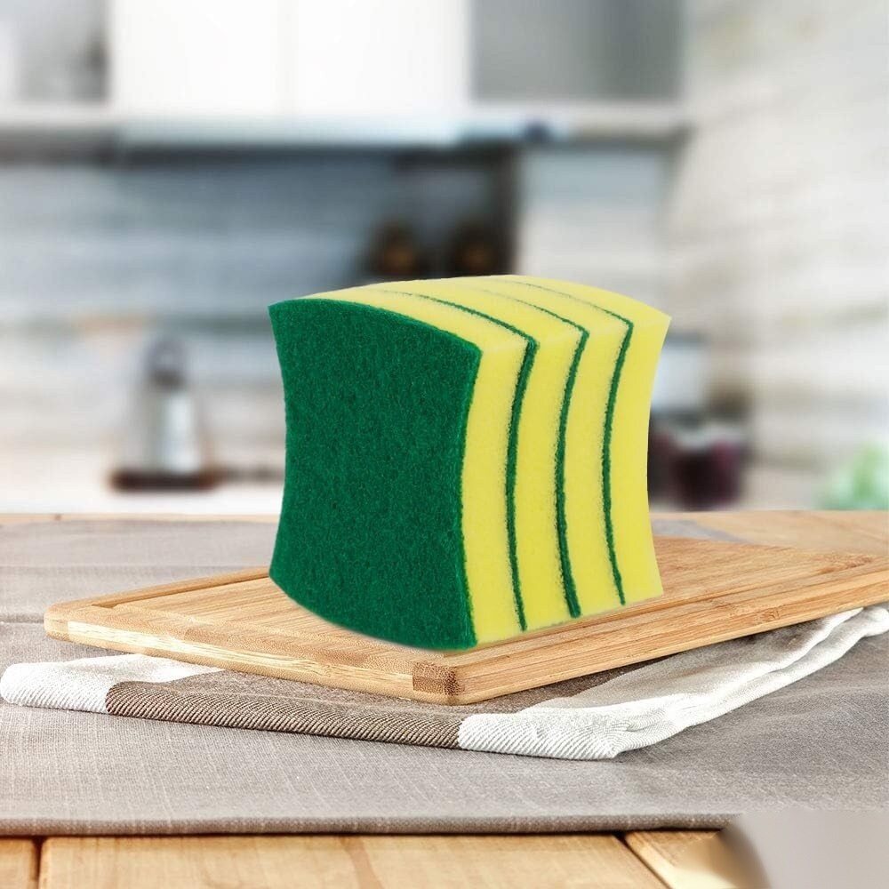 Yichuhaoxi Heavy Duty Kitchen Sponges 50 Pack Dual Sided Dish Scrubber ...