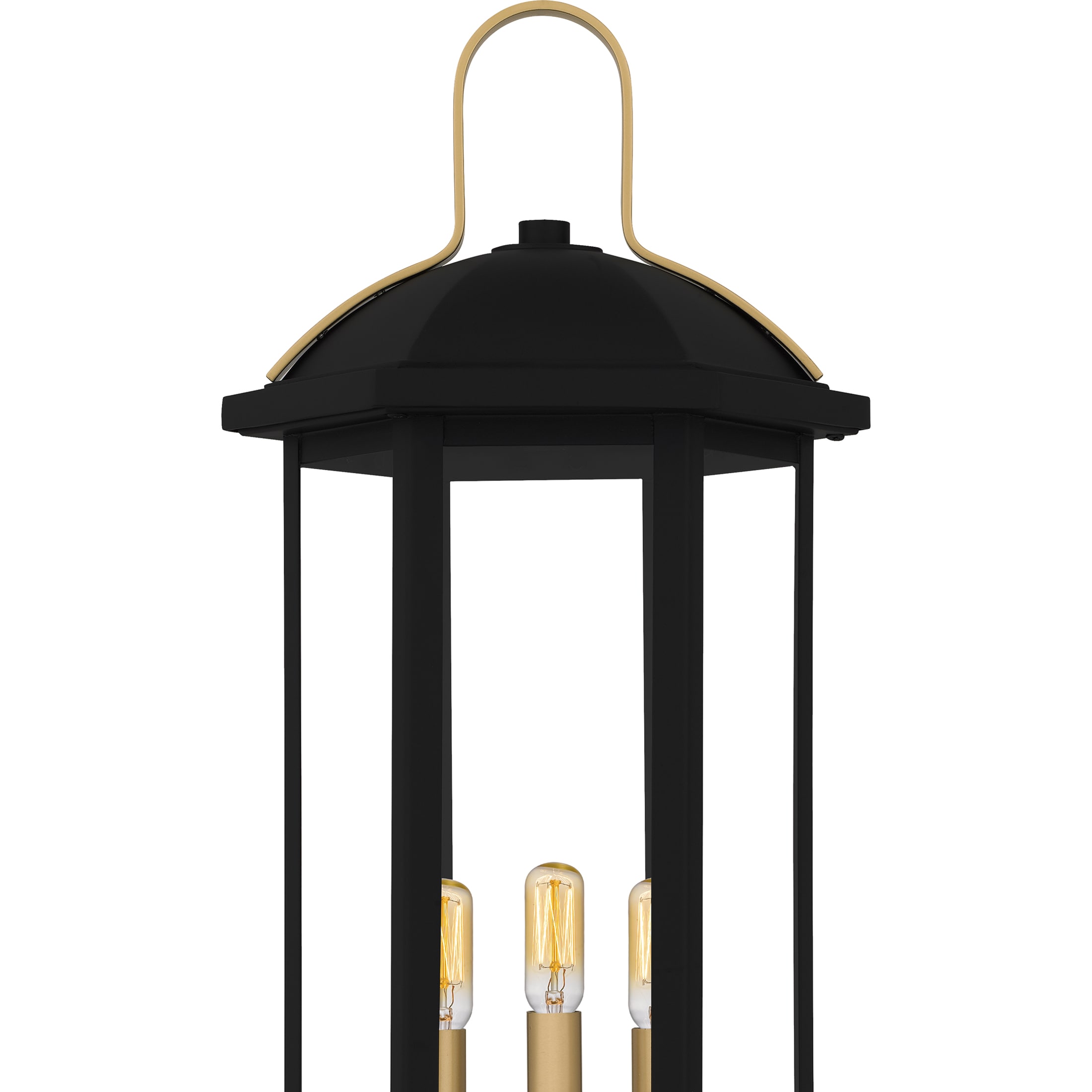 Quoizel Crestfield 28-in Matte Black Traditional Outdoor Light post ...