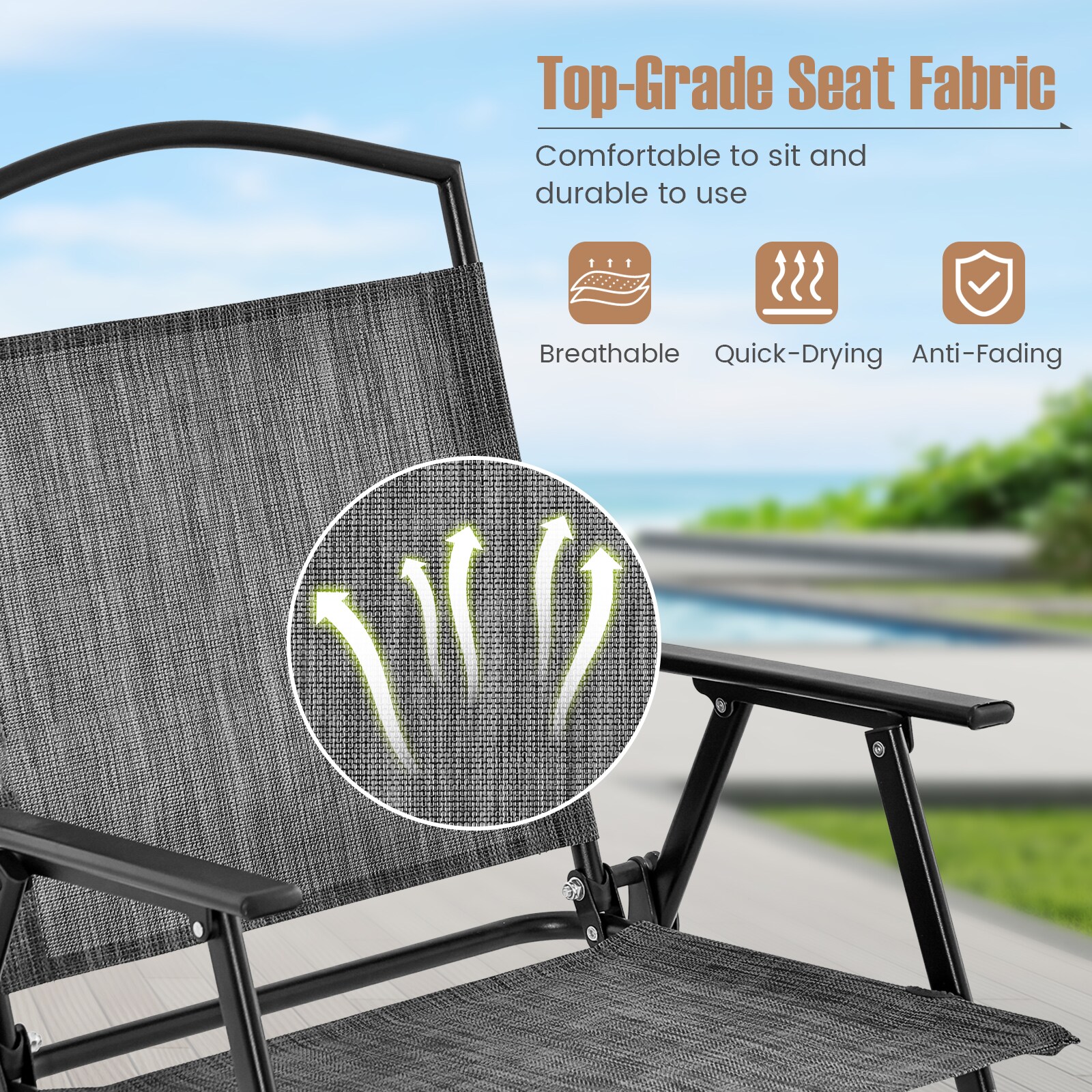 Forclover Patio Dining Set 5 -Piece Black Patio Dining Set Steel Square ...
