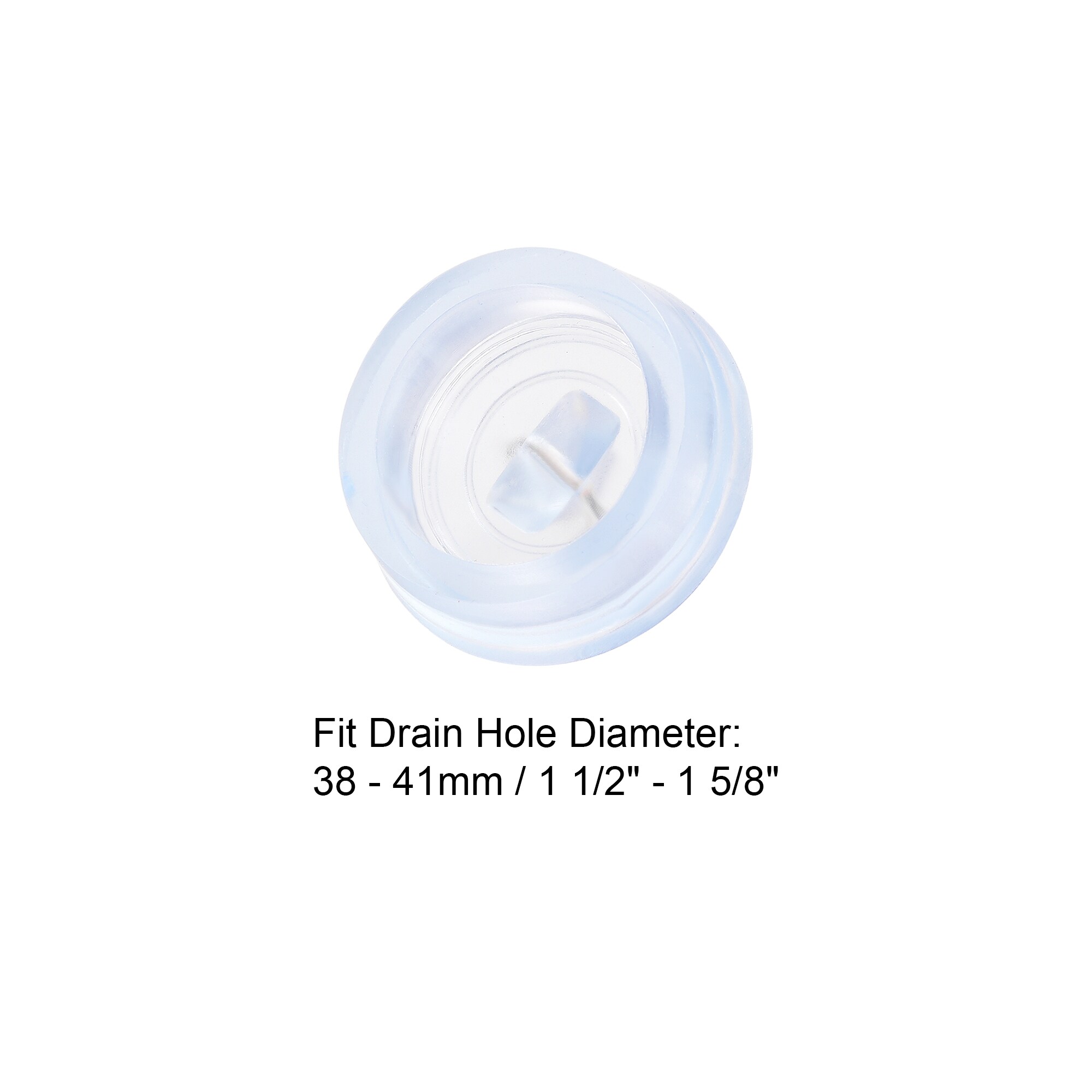 Unique Bargains Rubber Sink Plug Clear Drain Stopper Fit 1-1/2 Inch to ...