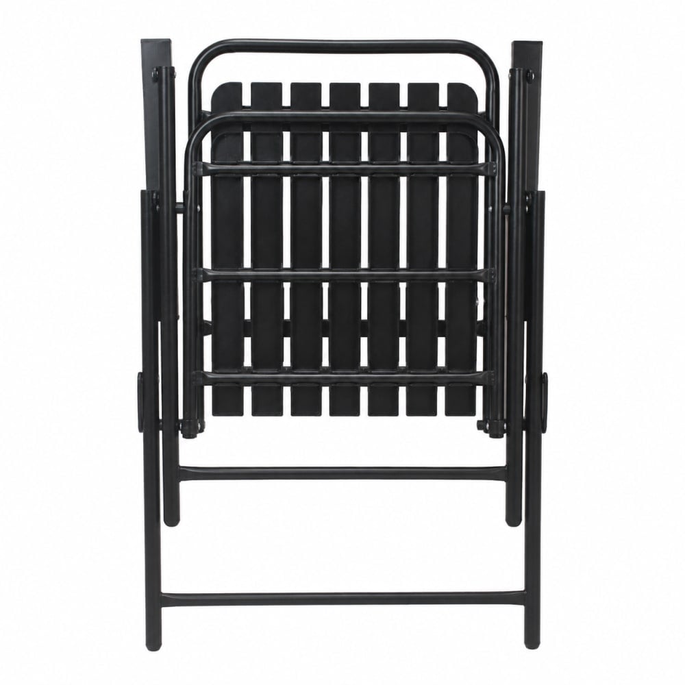 WOW PIONEER Antique Brown Fabric and Metal Patio Folding Chair Outdoor ...