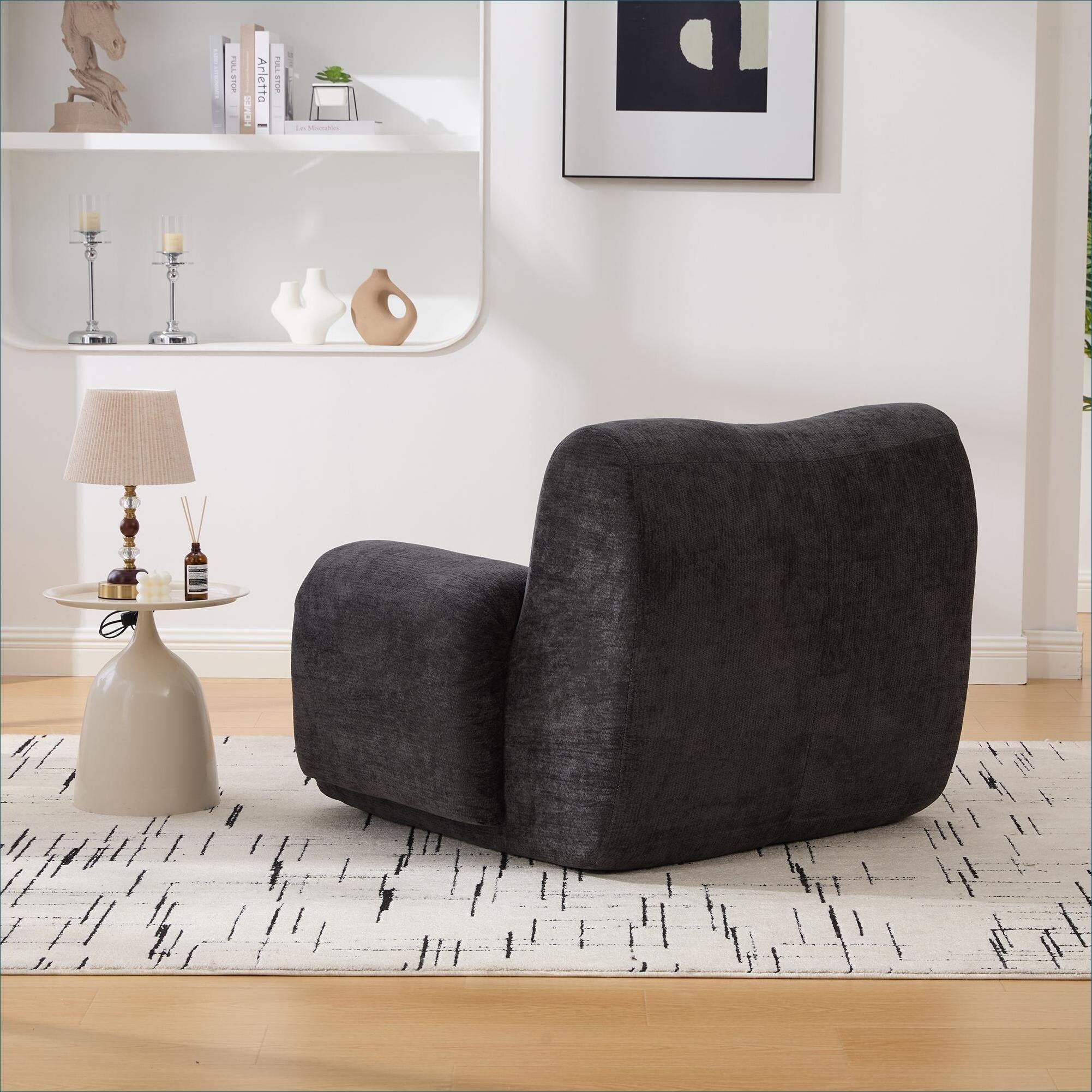 Watnature Modern Oversized Accent Armchair 42 Inch Wide Deep Seated ...