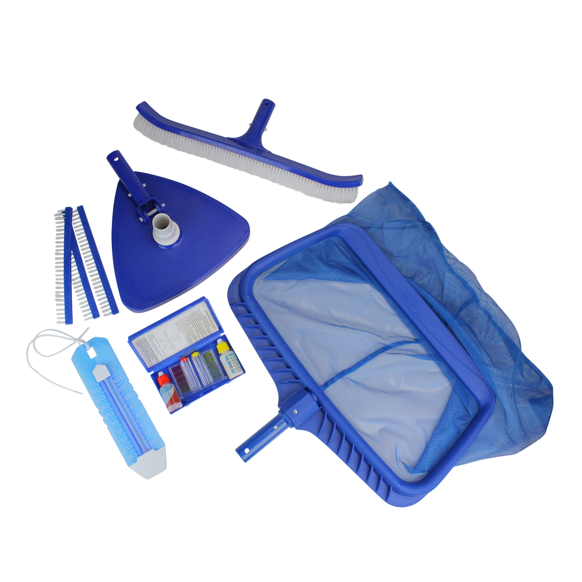 Pool Central 5-Piece Deluxe Pool Cleaning Maintenance and Test Kit Set ...