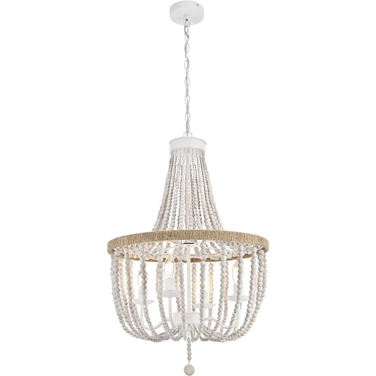 Elegant Lighting Living District LD306D20WH Jolie 4 Light 20 inch ...