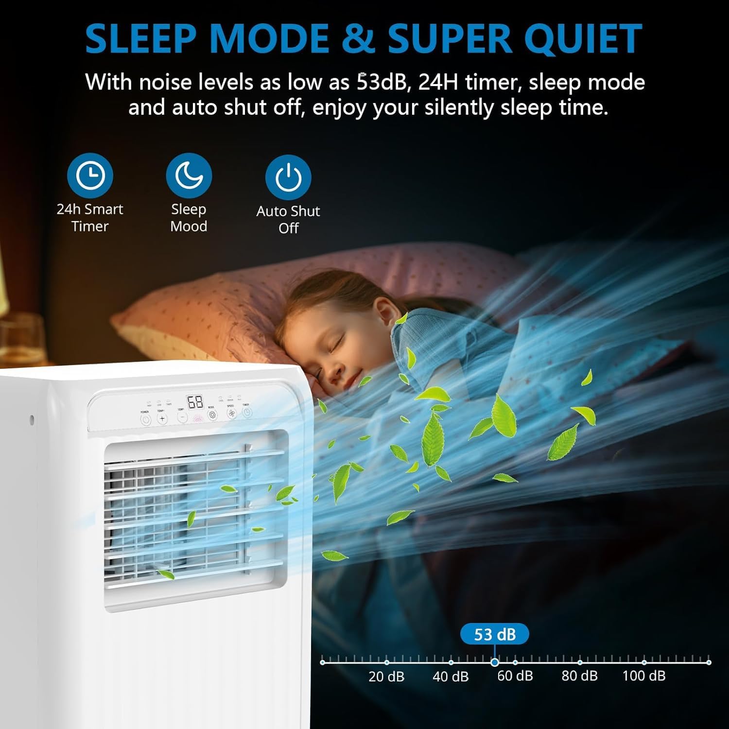 Garvee 8000BTU Portable Air Conditioner - Cools Up to 350 Sq Ft 3-In-1 ...