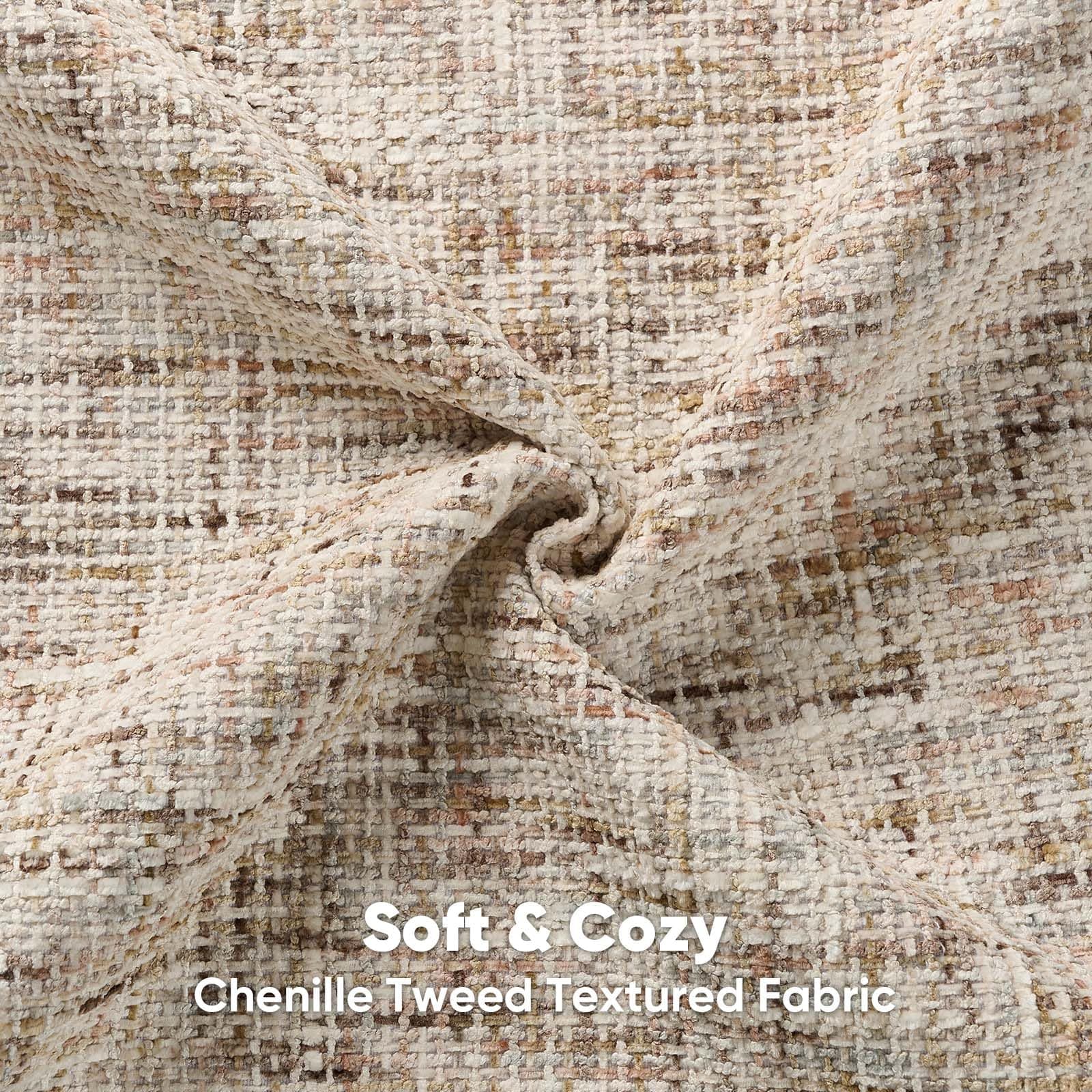 OMOMMD 20x20 Inch Decorative Throw Pillow Covers Chenille Tweed Velvet ...