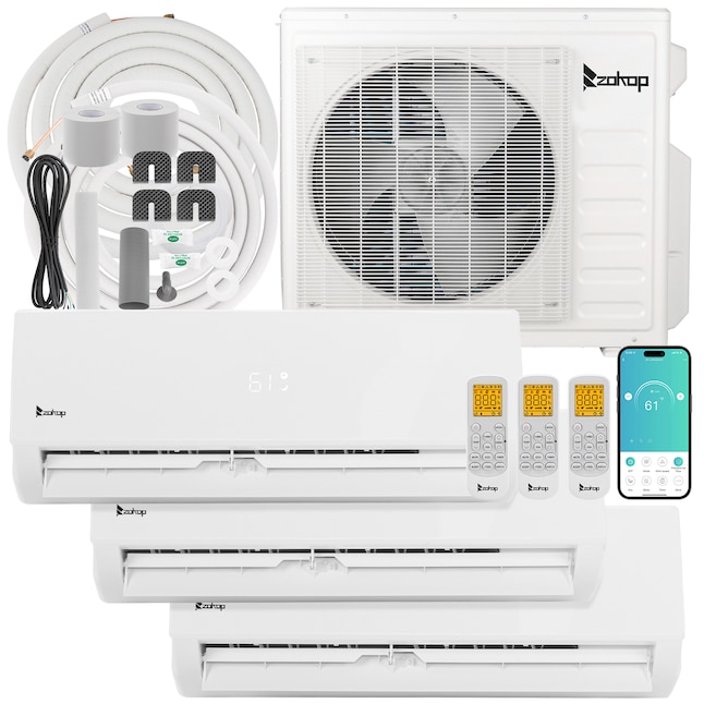 Winado Air Conditioners Triple Zone 27000 Btu 19 Seer Ductless Mini