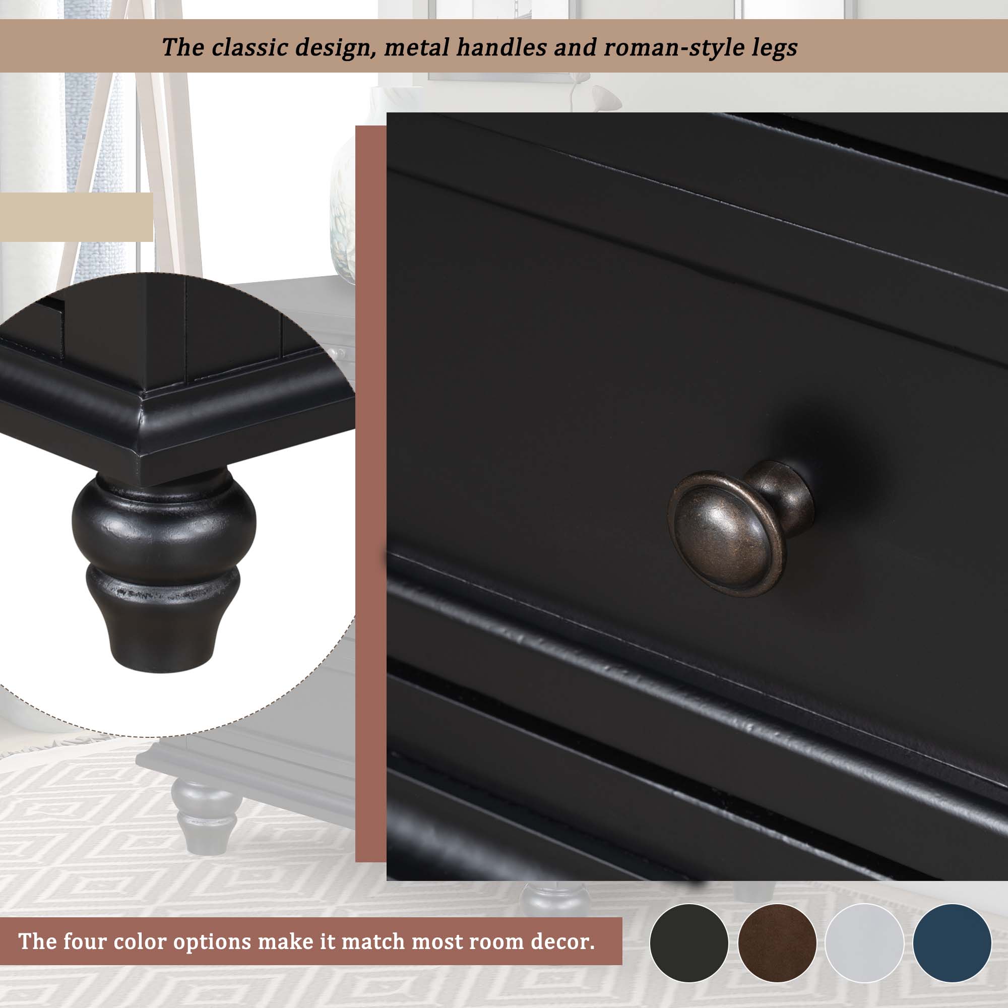 Clihome 28-in W Black Accent Cabinet in the Accent Cabinets department ...