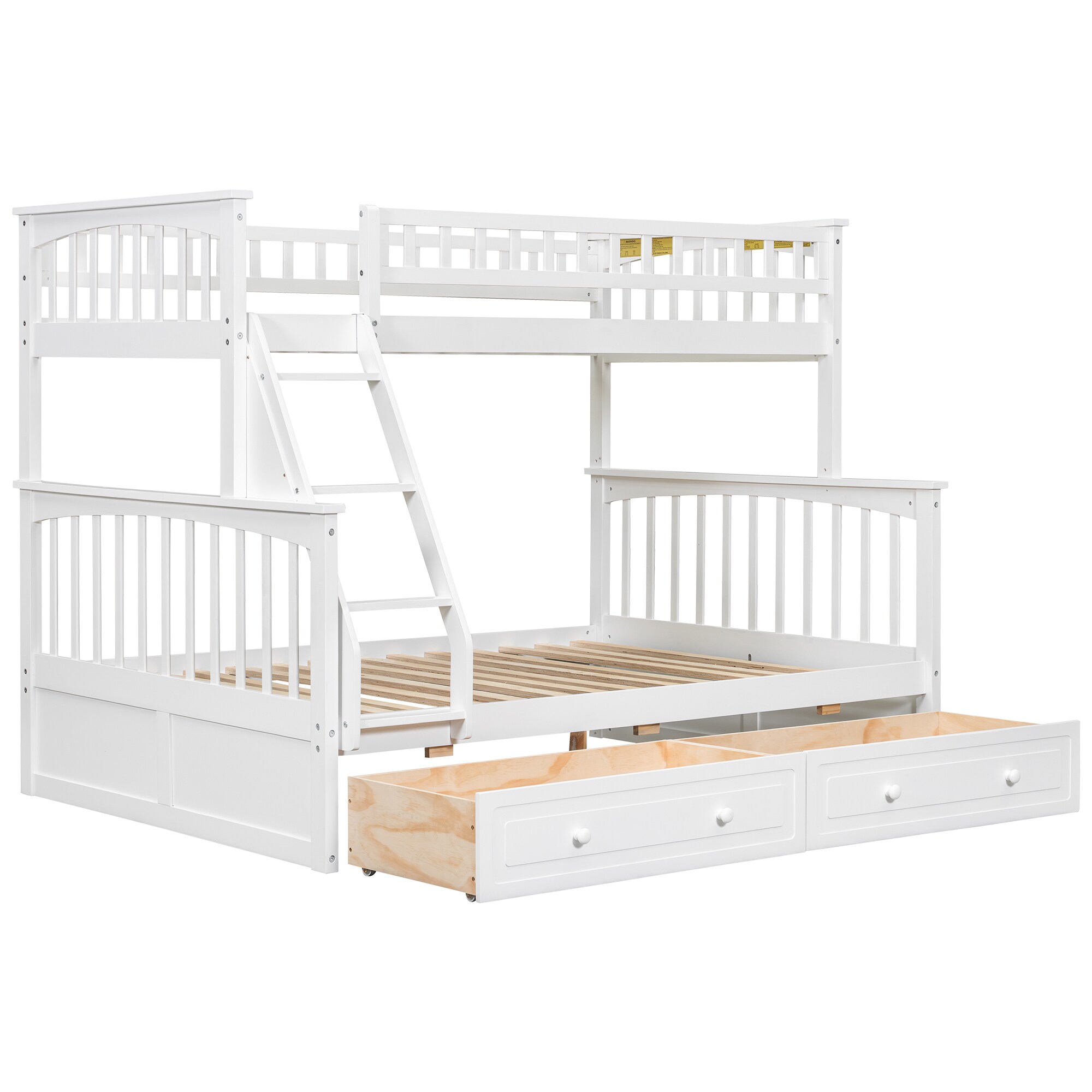 Qualler White Twin over full Bunk Bed in the Bunk Beds department at ...