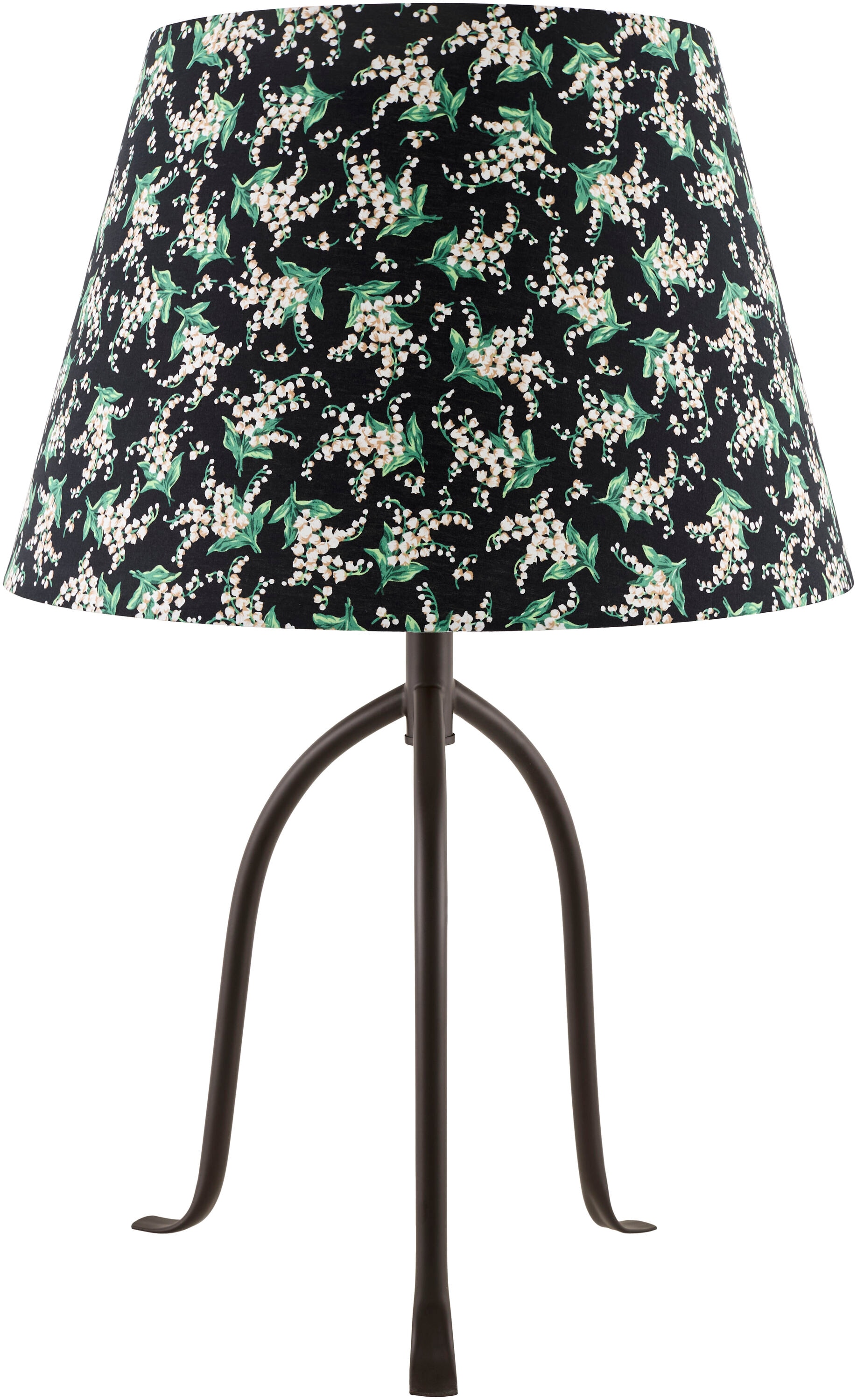 Livabliss Floriva 25-in Black On/Off switch Table Lamp with Linen Shade ...